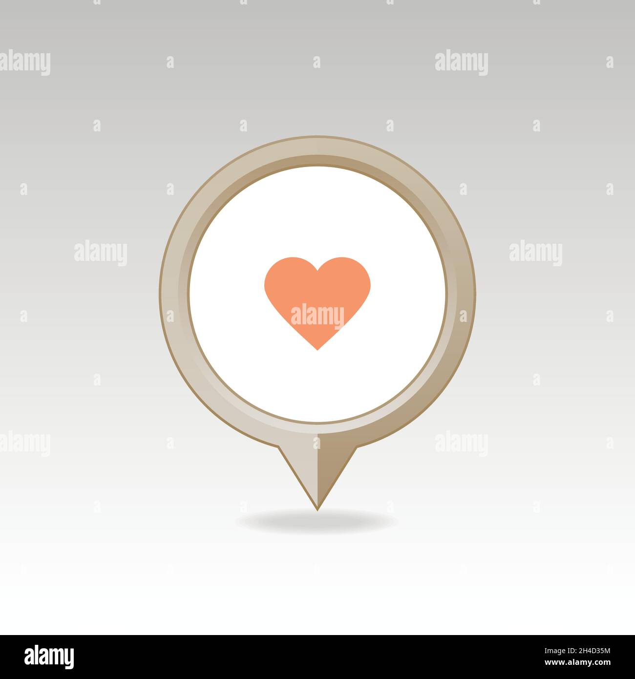 Heart pin map icon. Map pointer. Map markers. Vector illustration EPS10 ...