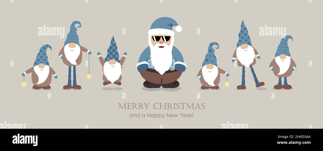 Christmas elf smiling gift Stock Vector Images - Alamy