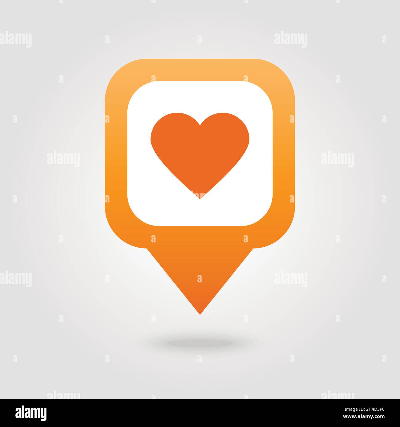 Heart pin map icon. Map pointer. Map markers. Vector illustration EPS10 ...