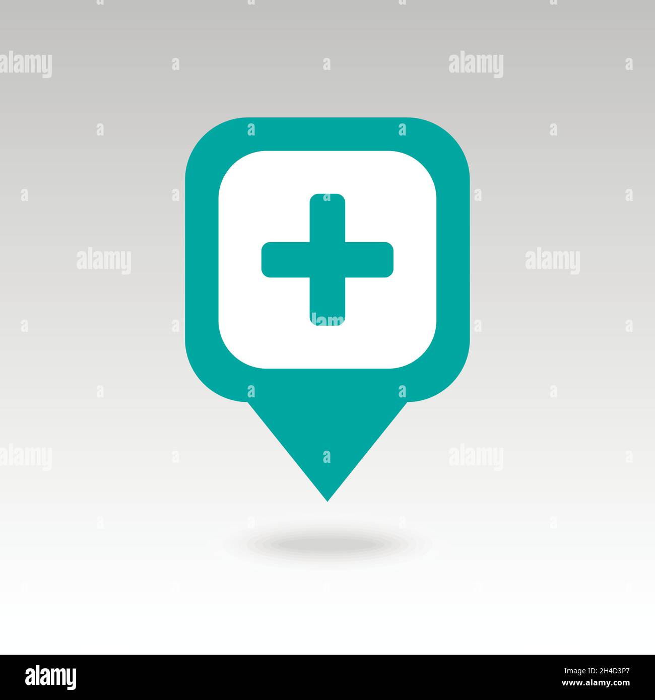 Plus pin map icon. Hospital, Clinic. Map pointer. Map markers. Vector ...
