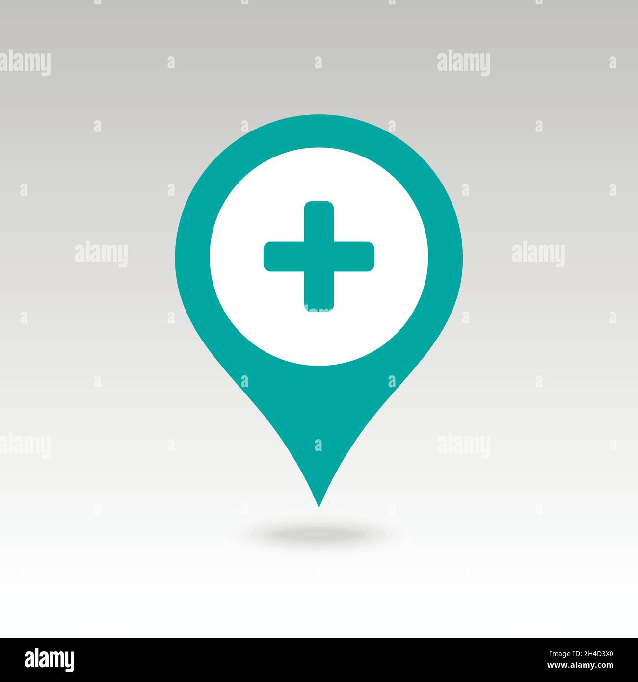 Plus pin map icon. Hospital, Clinic. Map pointer. Map markers. Vector ...