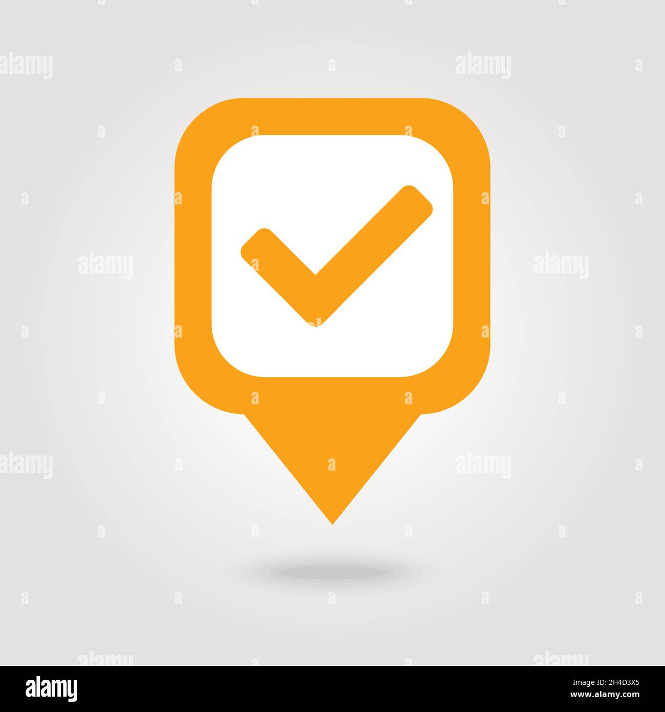 Check pin map icon. Map pointer. Map markers. Vector illustration EPS10 ...