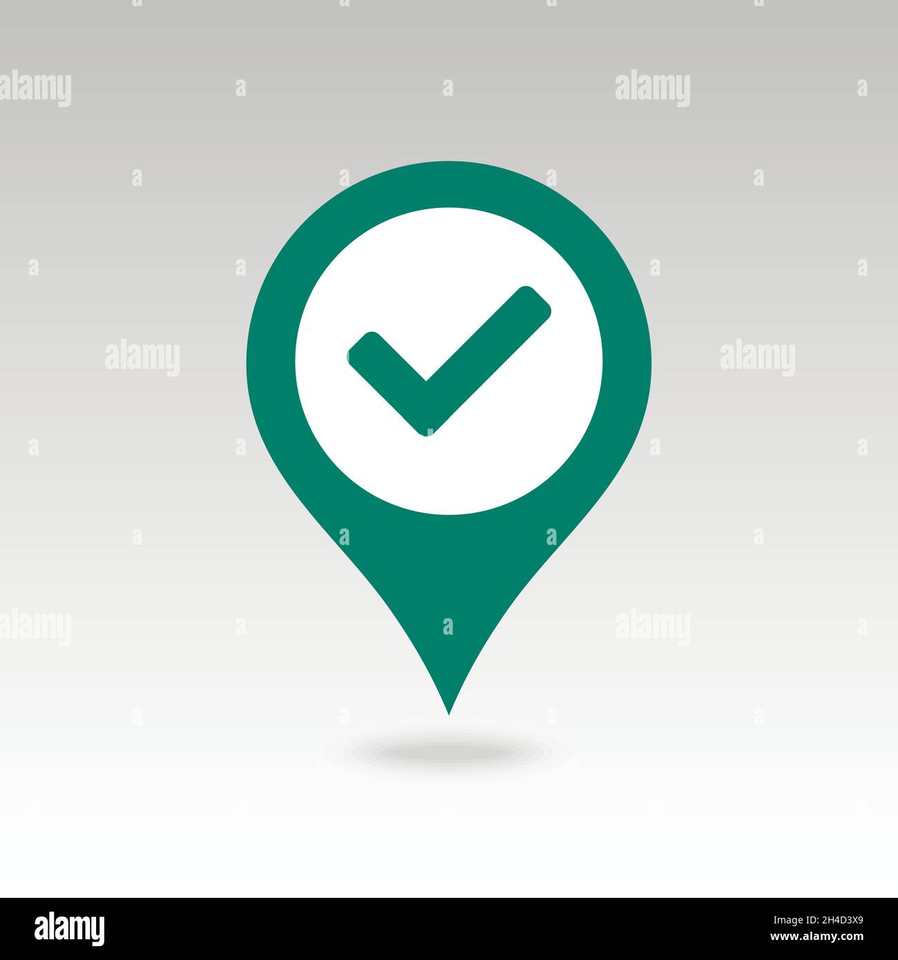 Check pin map icon. Map pointer. Map markers. Vector illustration EPS10 ...