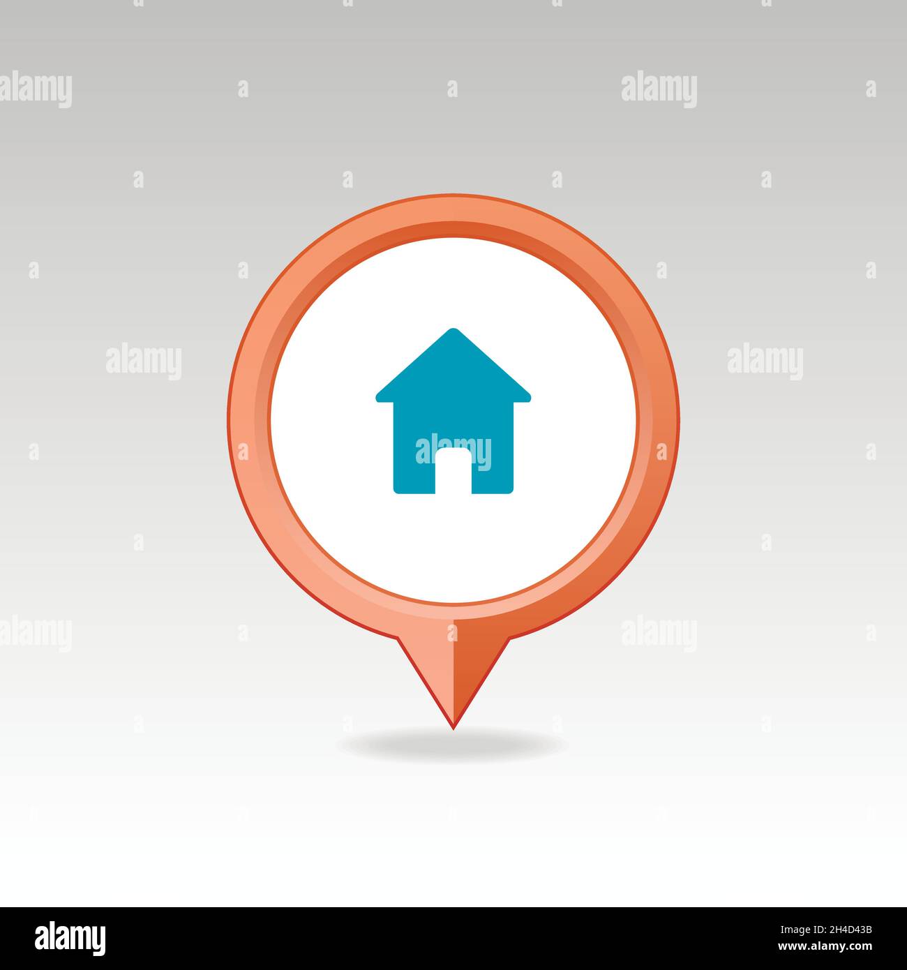 Home pin map icon. Map pointer. Map markers. Vector illustration EPS10 ...