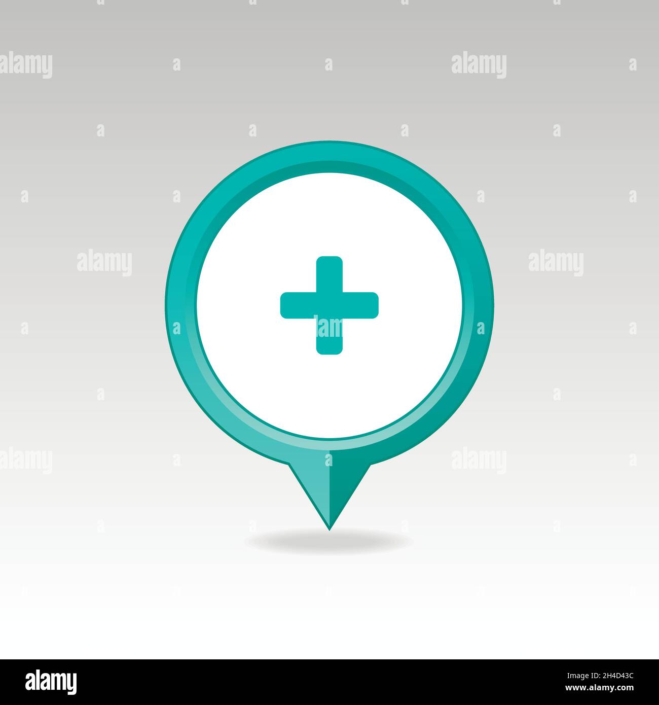 Plus pin map icon. Hospital, Clinic. Map pointer. Map markers. Vector ...