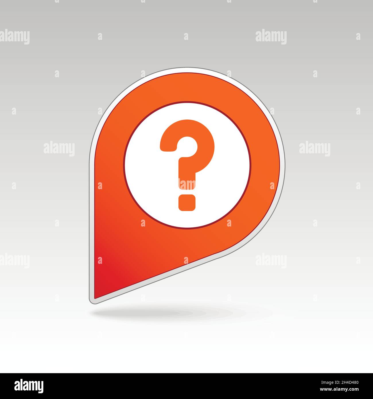 Question mark pin map icon. Map pointer. Map markers. Vector ...