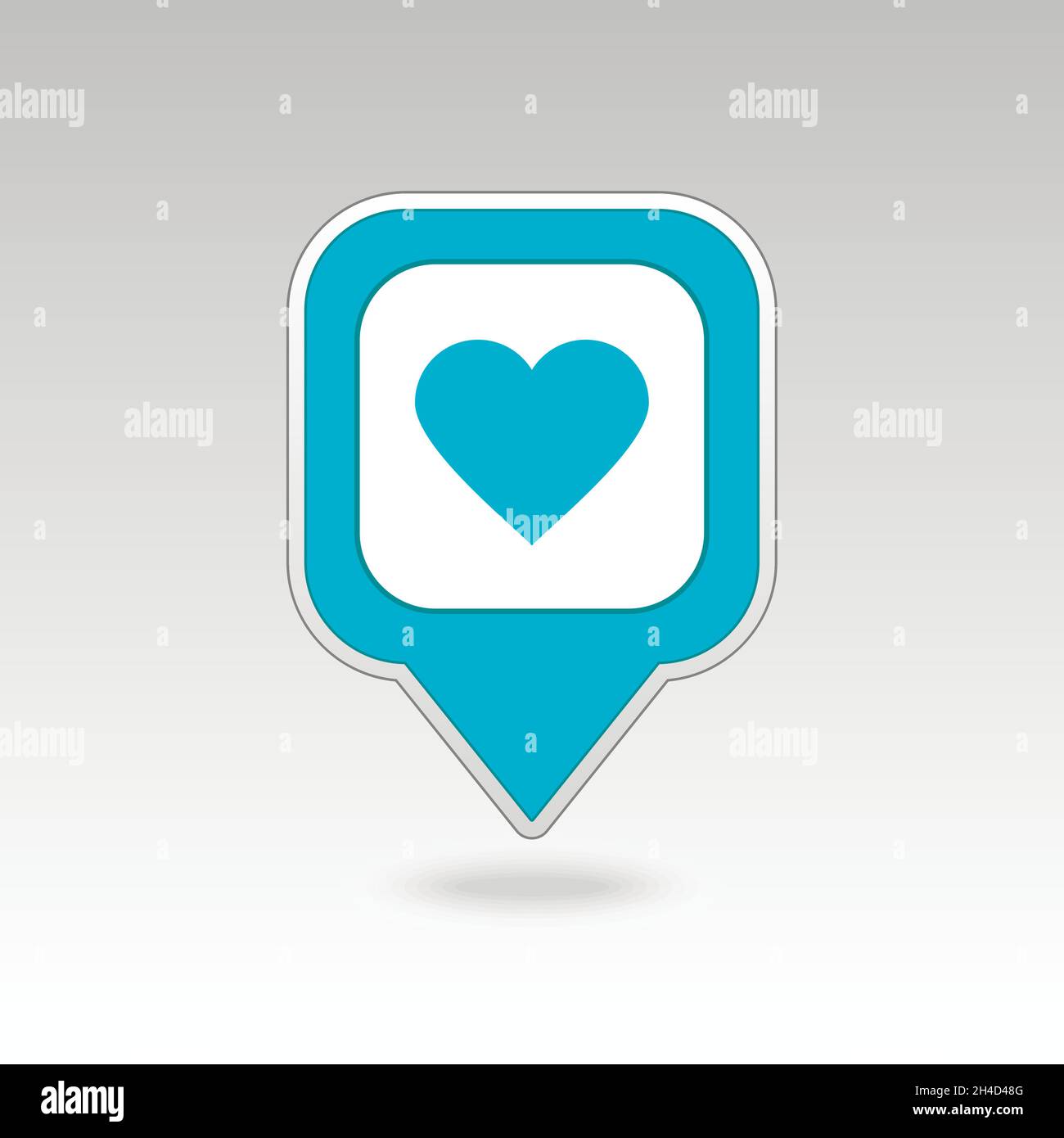Heart pin map icon. Map pointer. Map markers. Vector illustration EPS10 ...