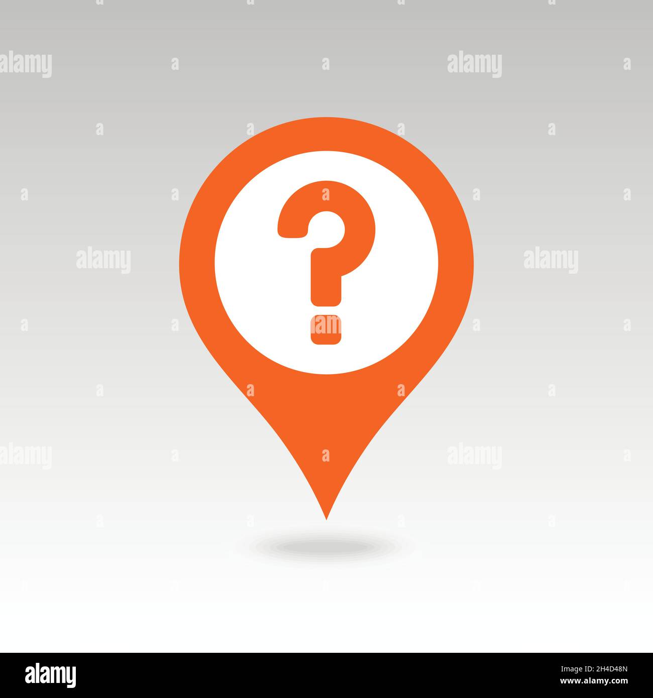 Question mark pin map icon. Map pointer. Map markers. Vector ...