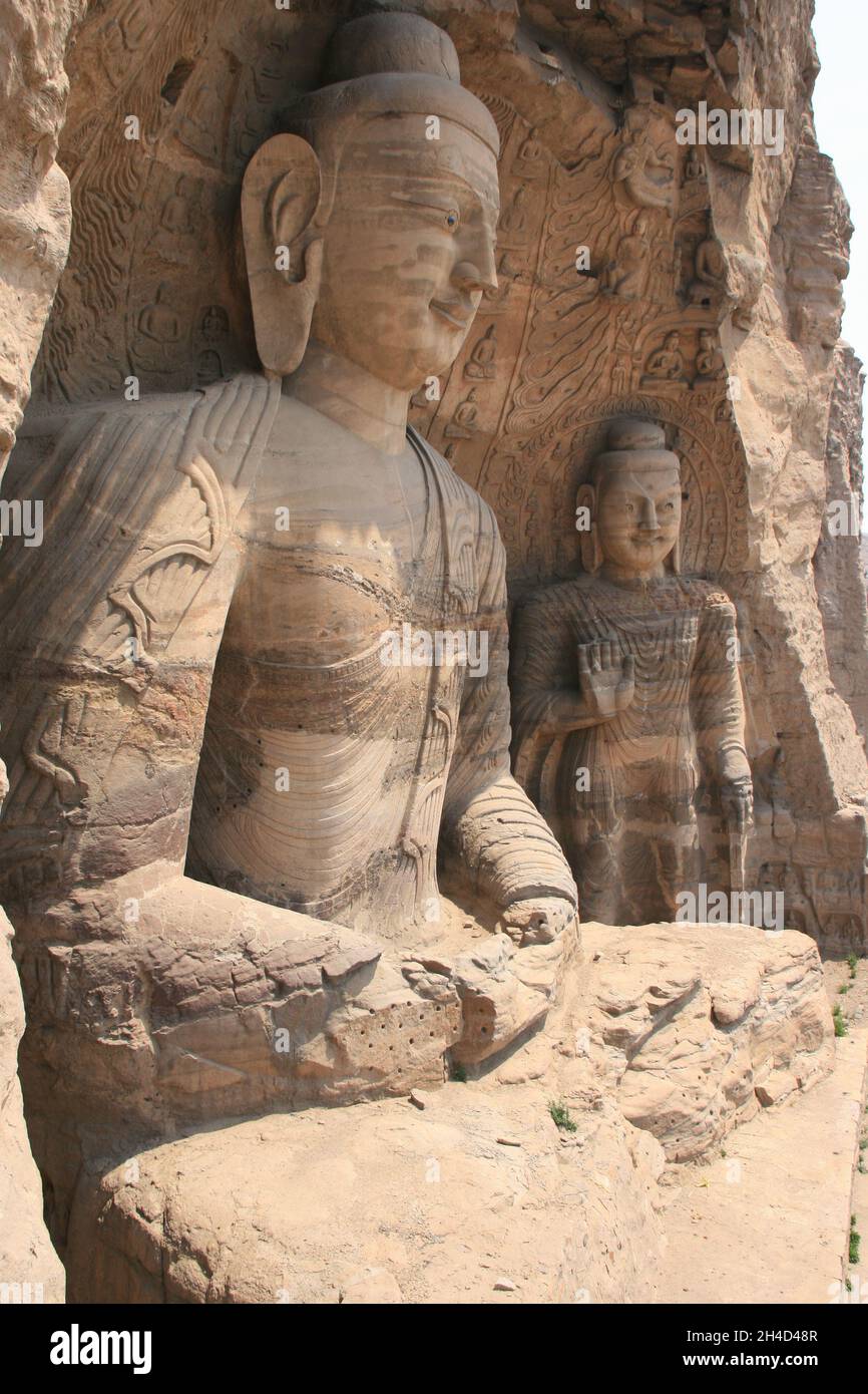 buddhist yungang caves in datong in china Stock Photo - Alamy