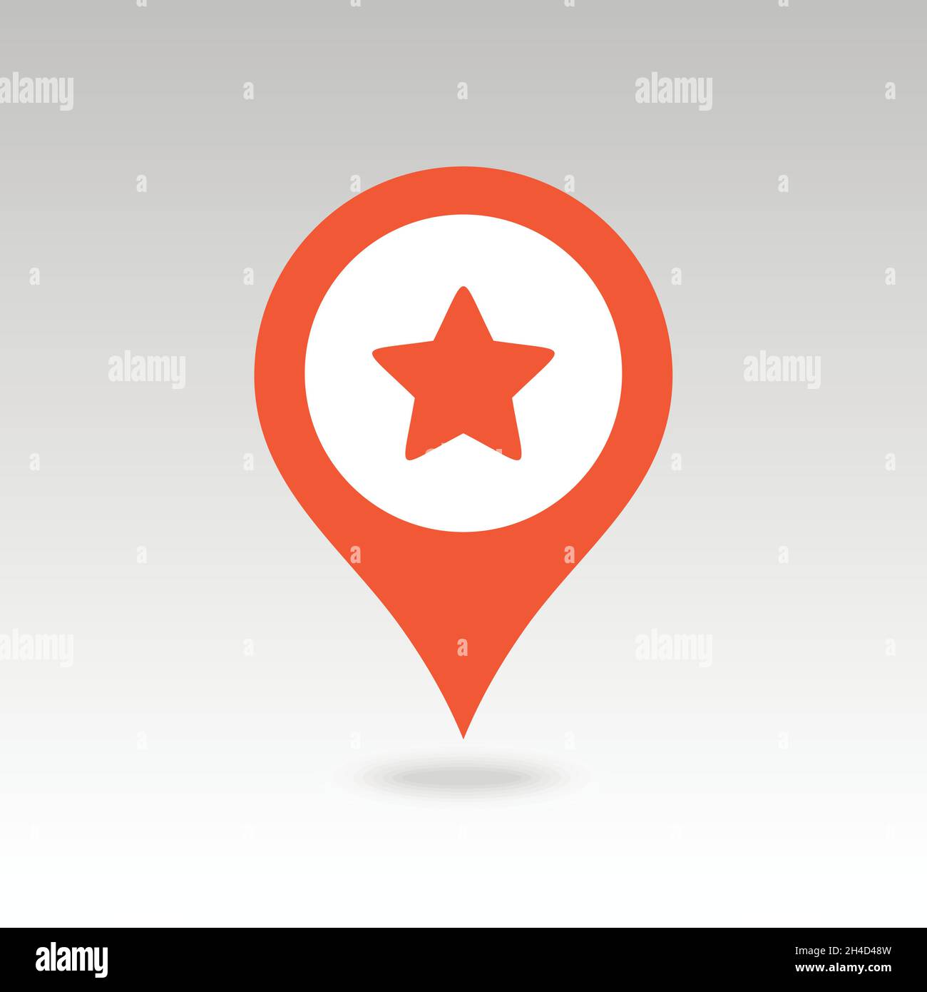 Star favorite pin map icon. Map pointer. Map markers. Vector ...
