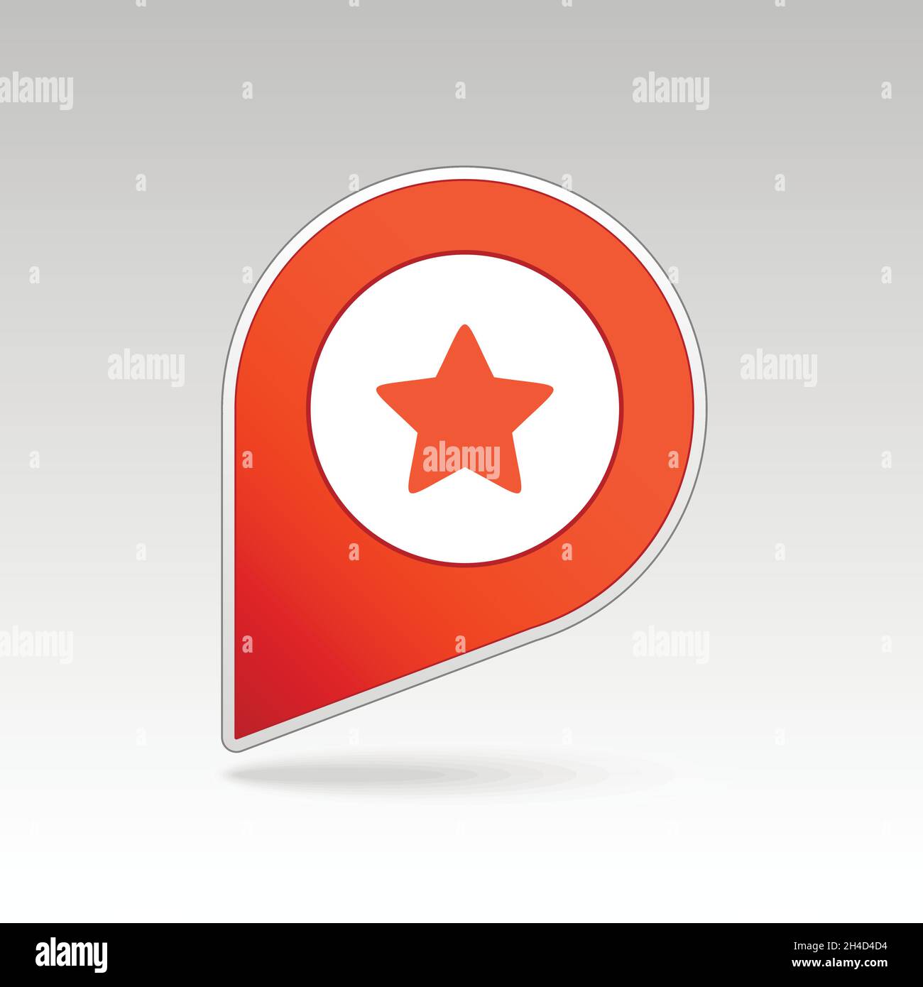 Star favorite pin map icon. Map pointer. Map markers. Vector ...