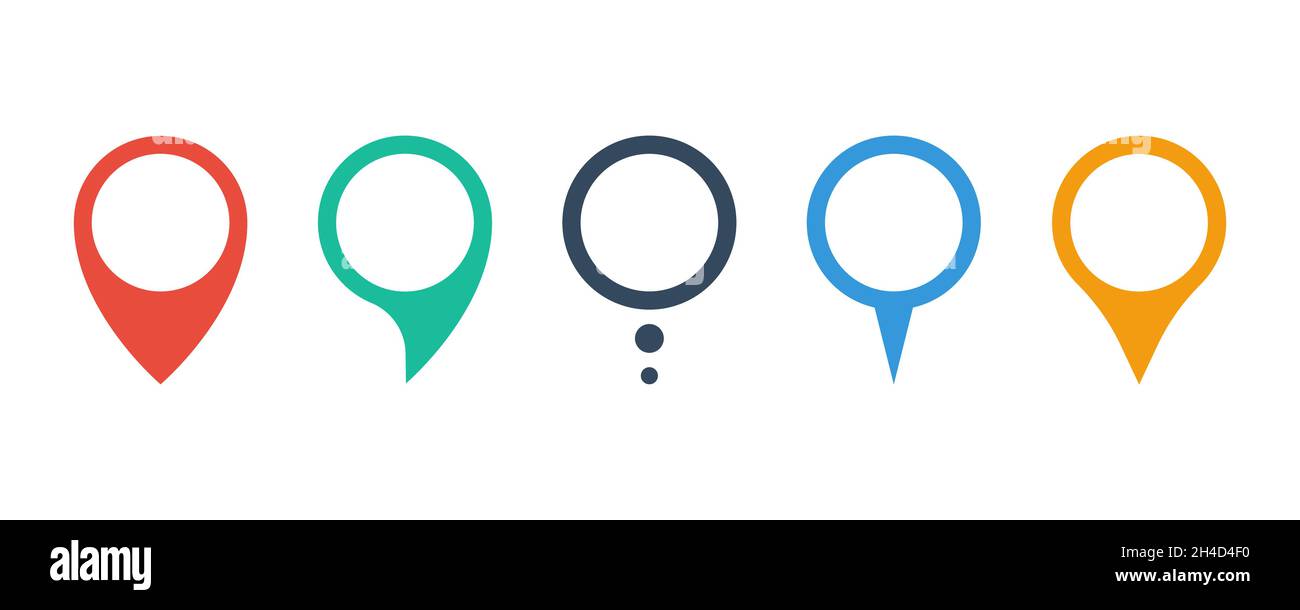 Pin icon location speech Stock Vector Images - Alamy