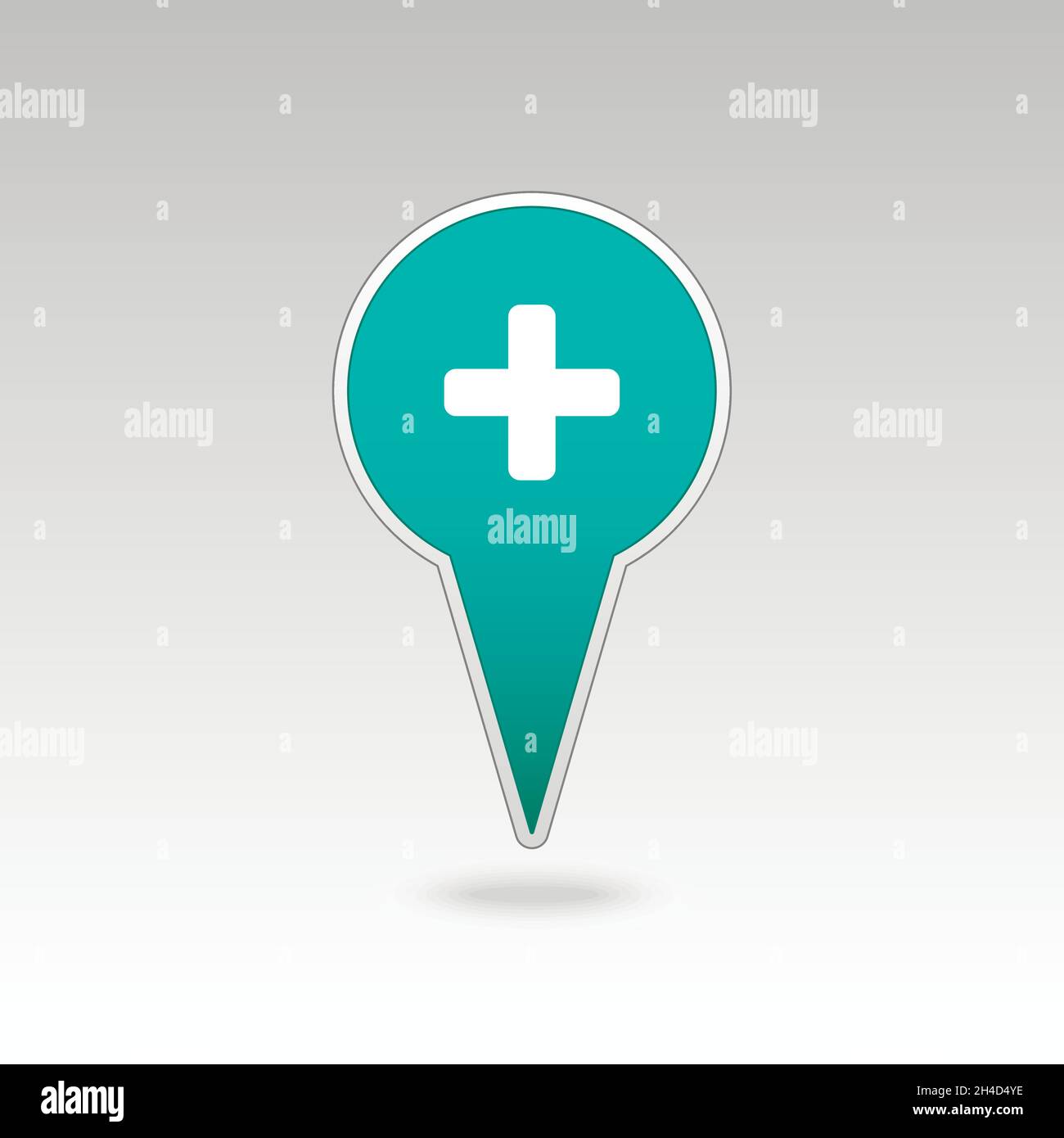Plus pin map icon. Hospital, Clinic. Map pointer. Map markers. Vector ...