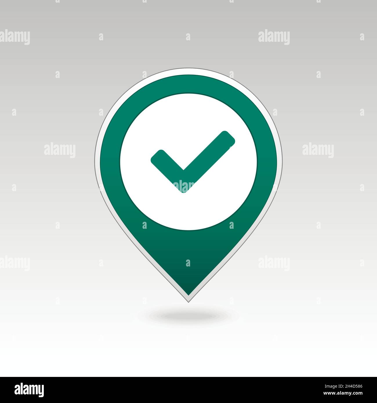 Check pin map icon. Map pointer. Map markers. Vector illustration EPS10 ...