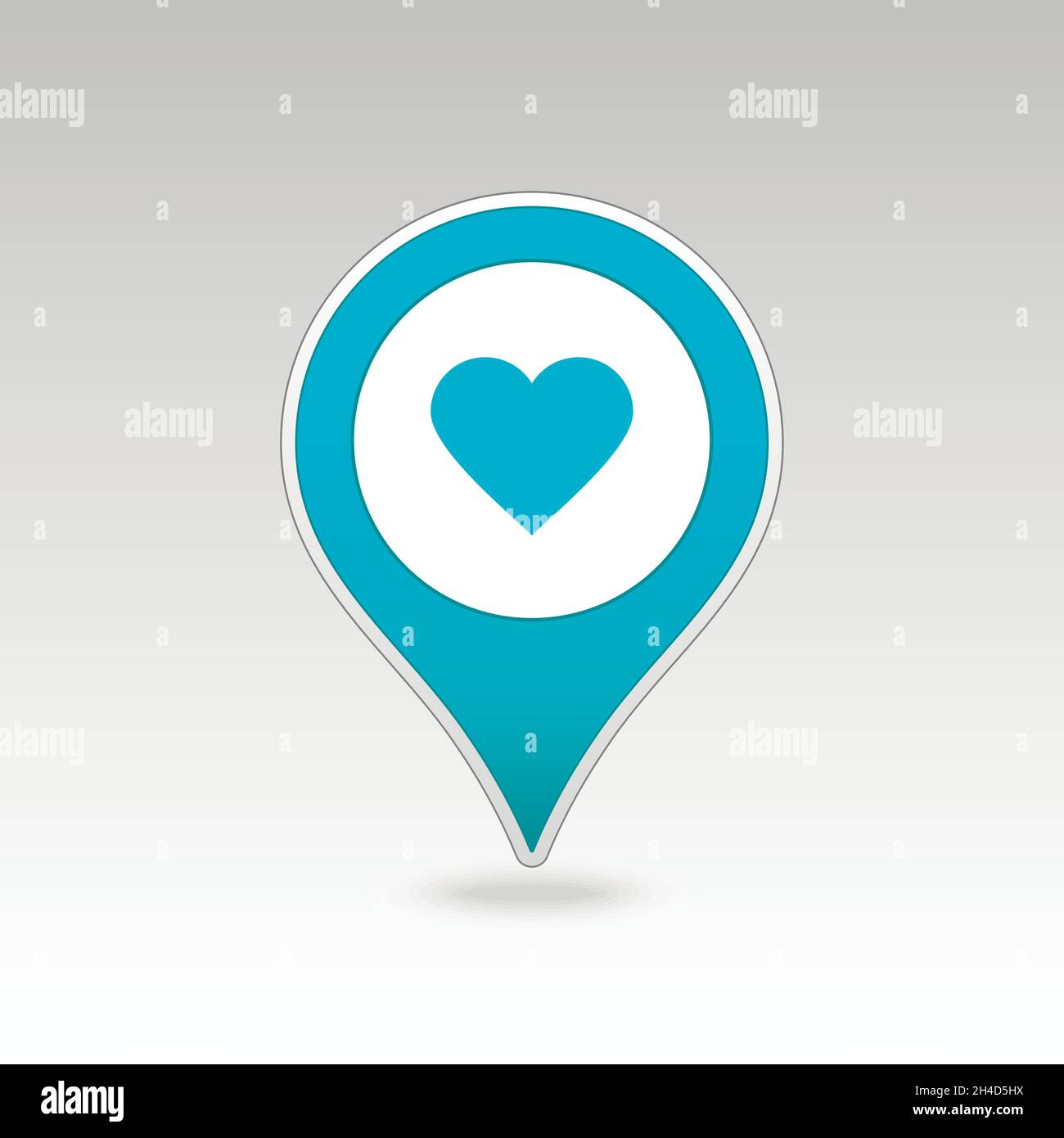 Heart pin map icon. Map pointer. Map markers. Vector illustration EPS10 ...