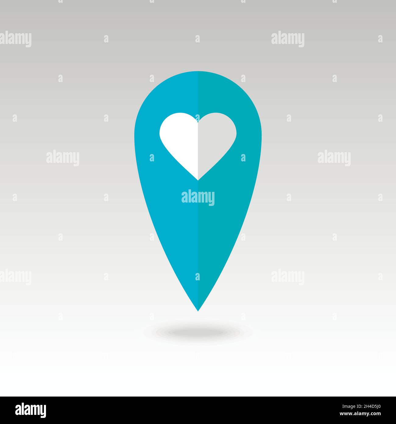 Heart pin map icon. Map pointer. Map markers. Vector illustration EPS10 ...