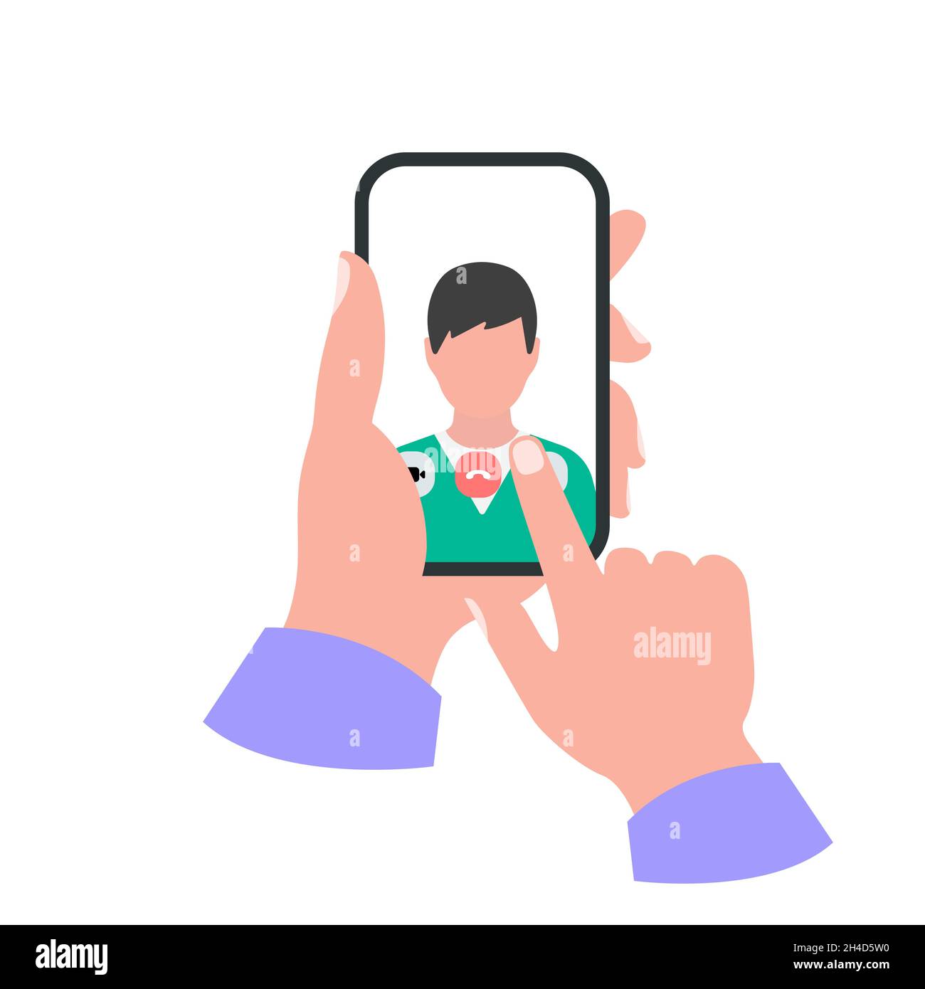 Video call chat app Stock Vector Images - Alamy