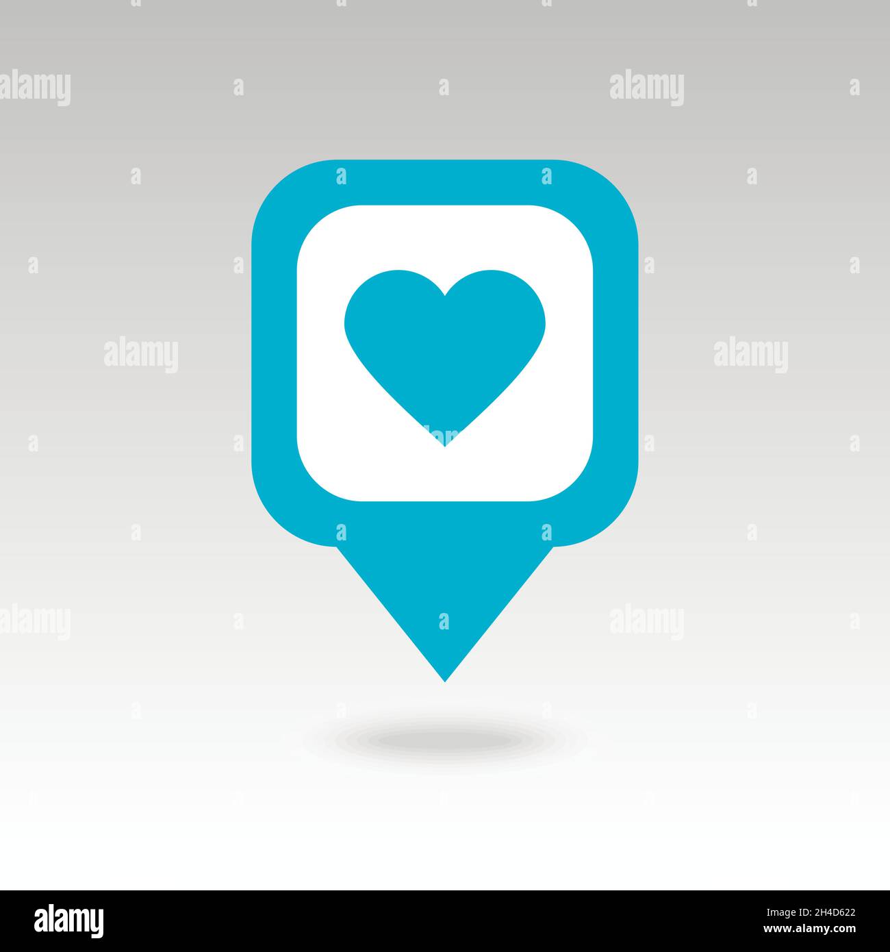 Heart pin map icon. Map pointer. Map markers. Vector illustration EPS10 ...