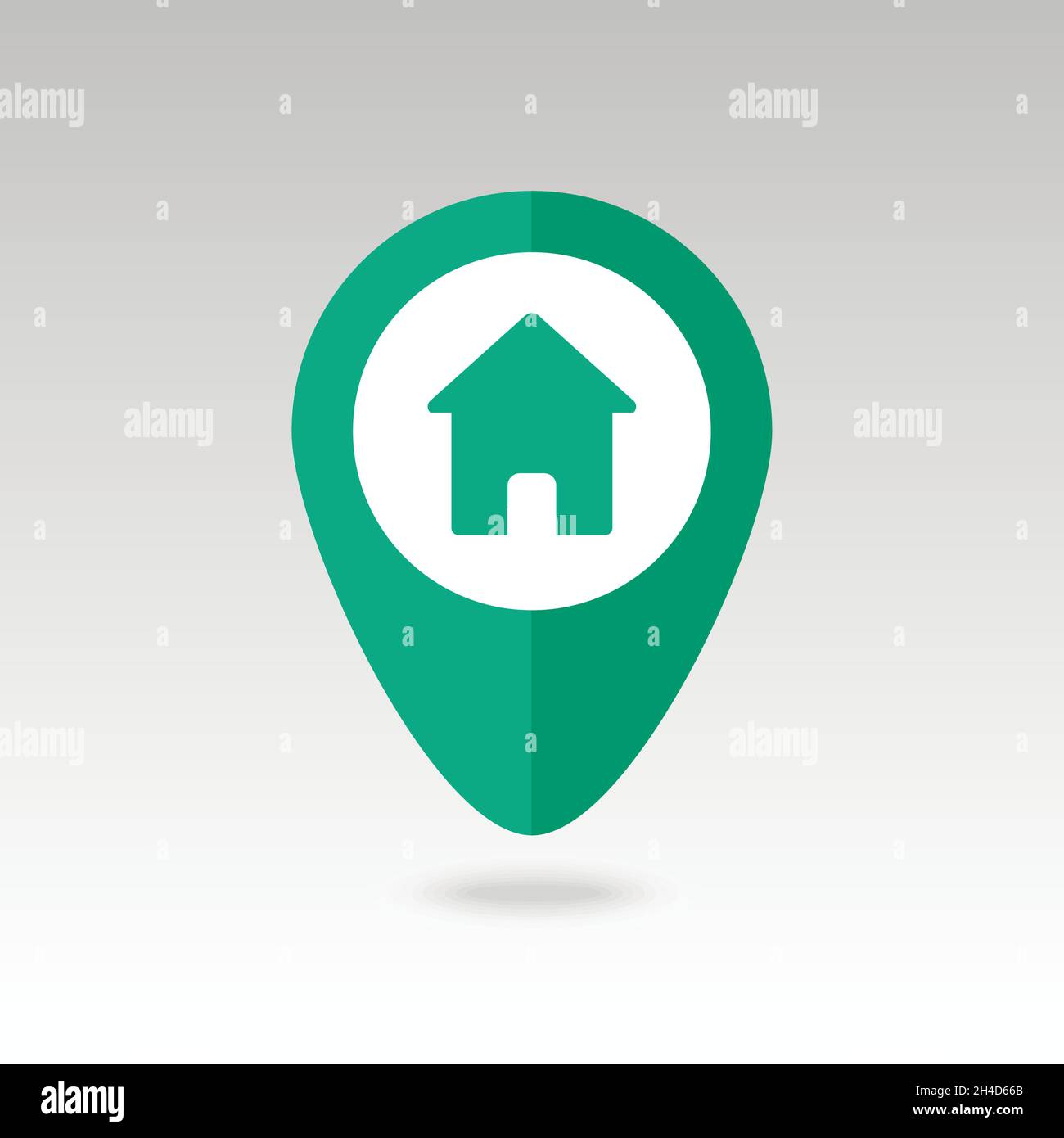 Home pin map icon. Map pointer. Map markers. Vector illustration EPS10 ...