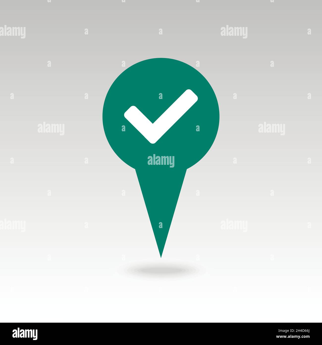 Check pin map icon. Map pointer. Map markers. Vector illustration EPS10 ...