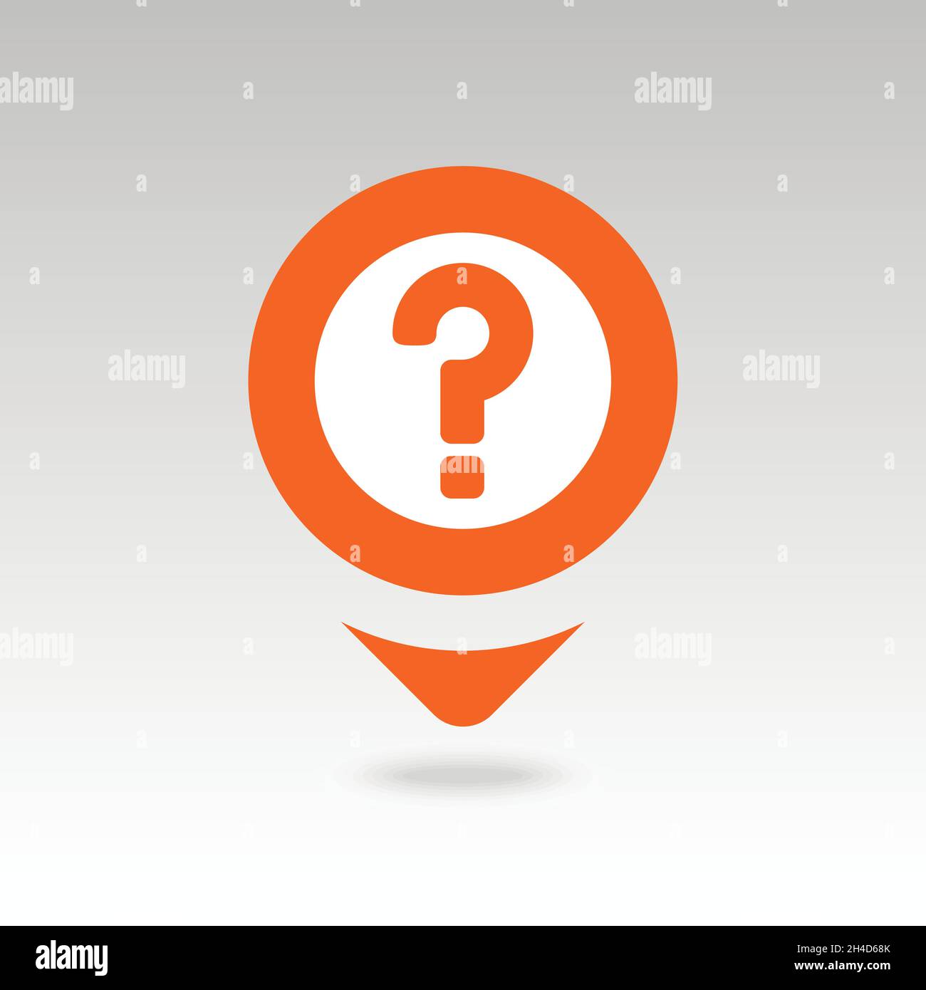 Question mark pin map icon. Map pointer. Map markers. Vector ...