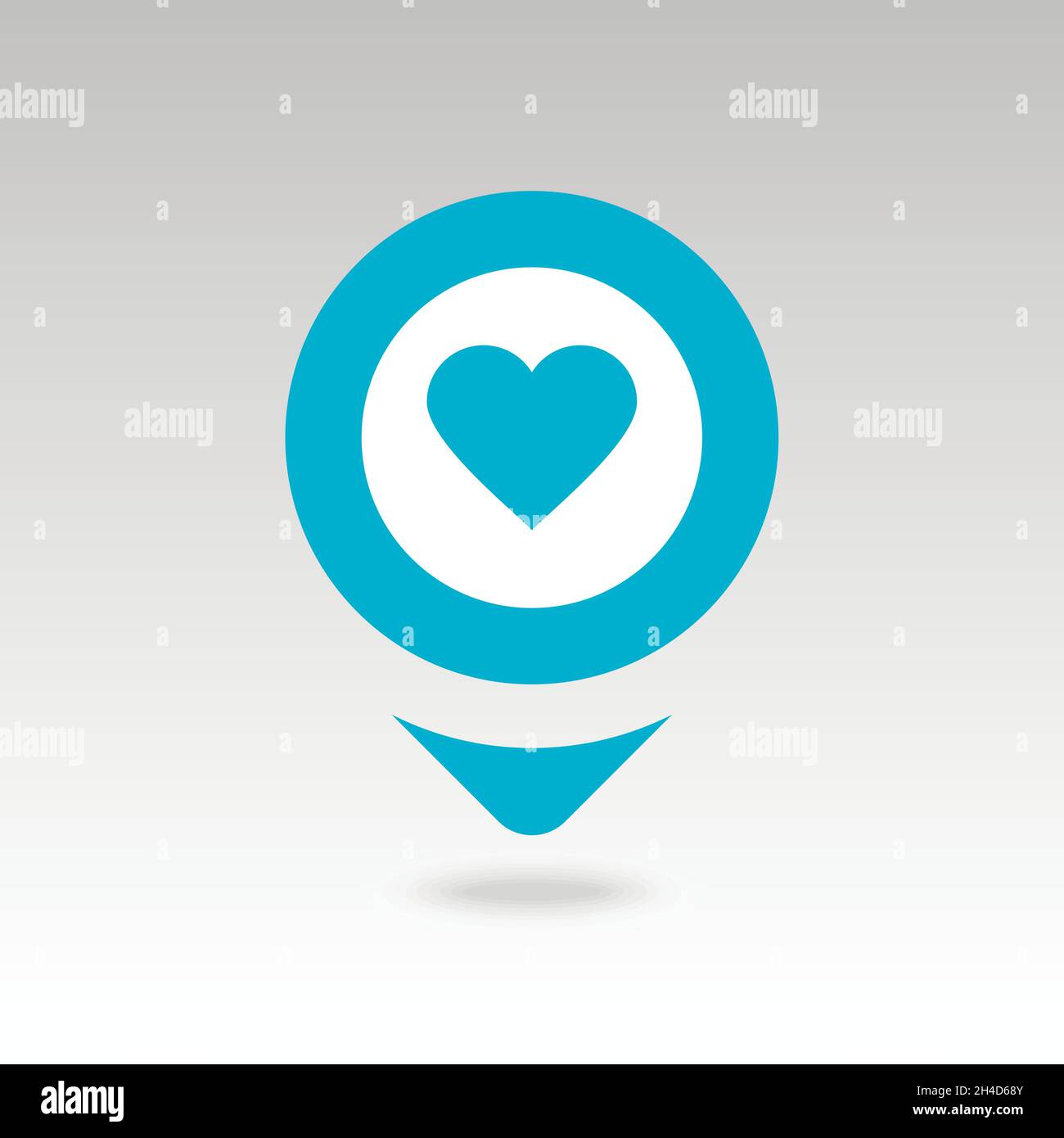 Heart pin map icon. Map pointer. Map markers. Vector illustration EPS10 ...