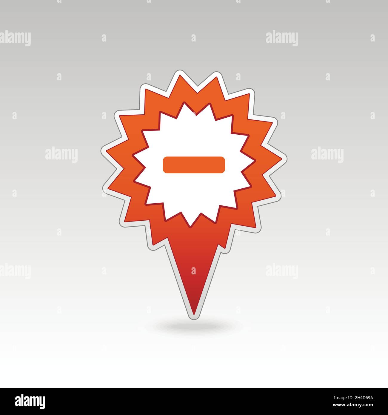 Minus pin map icon. Map pointer. Map markers. Vector illustration EPS10 ...