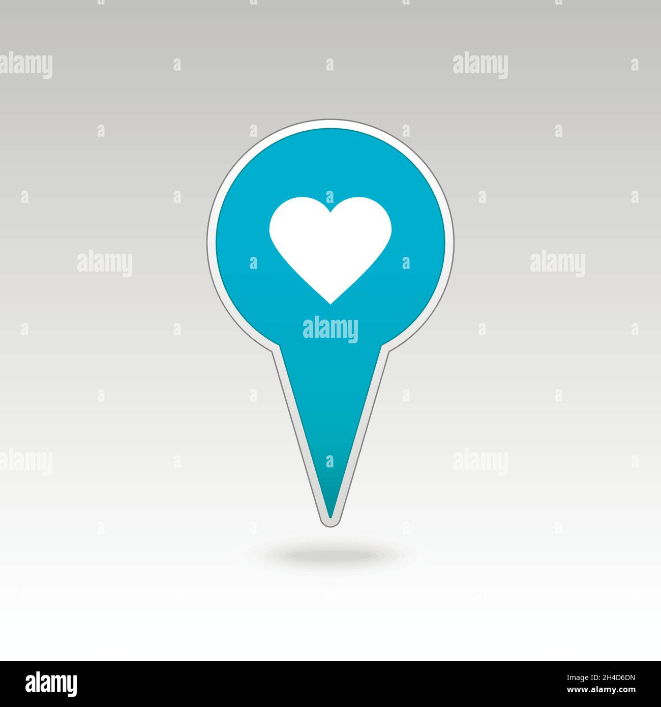 Heart pin map icon. Map pointer. Map markers. Vector illustration EPS10 ...