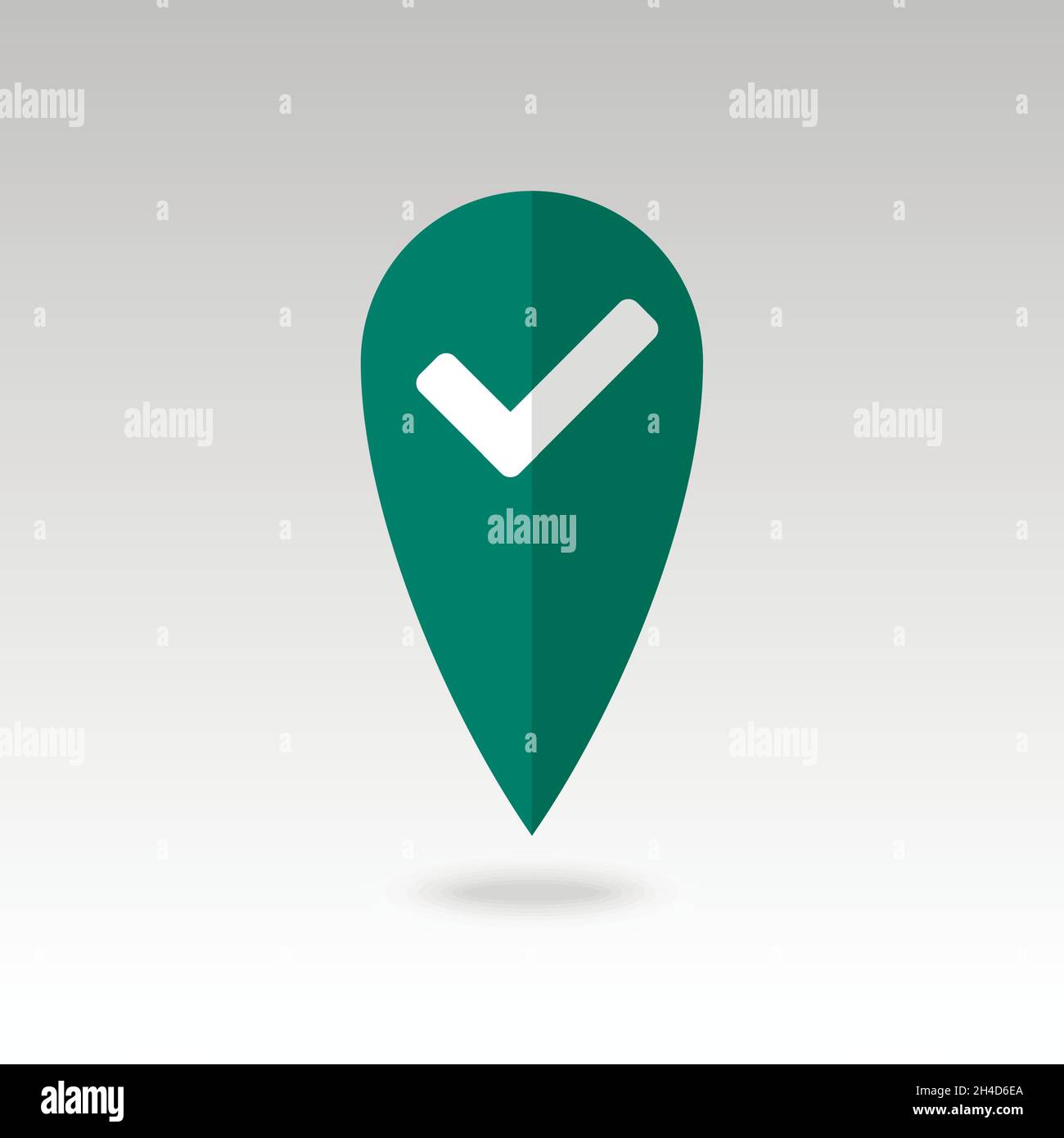 Check pin map icon. Map pointer. Map markers. Vector illustration EPS10 ...