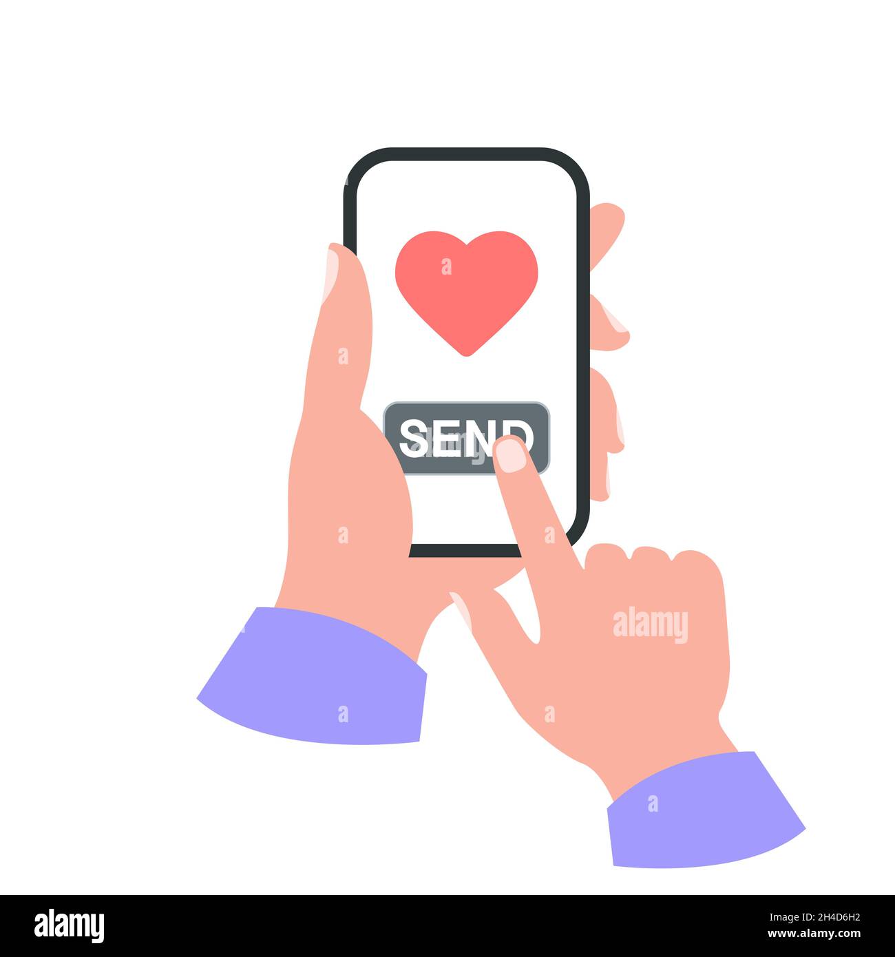 Cellphone send Stock Vector Images - Alamy
