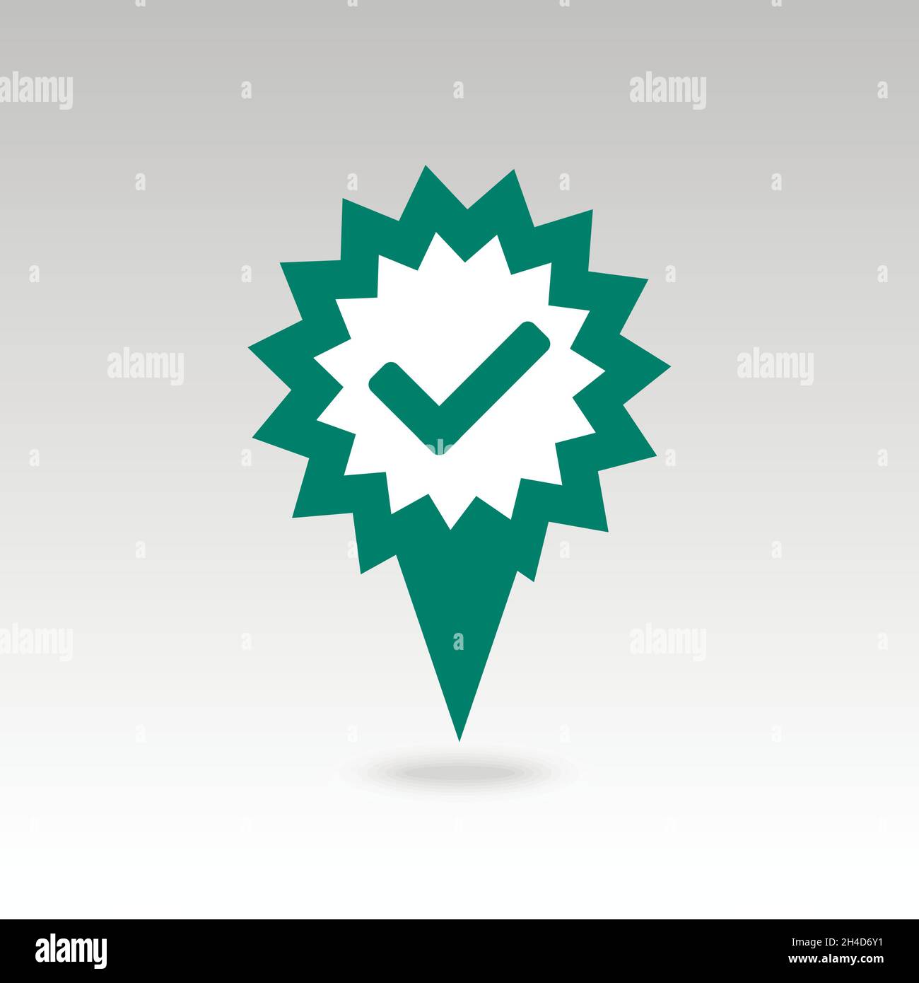 Check pin map icon. Map pointer. Map markers. Vector illustration EPS10 ...
