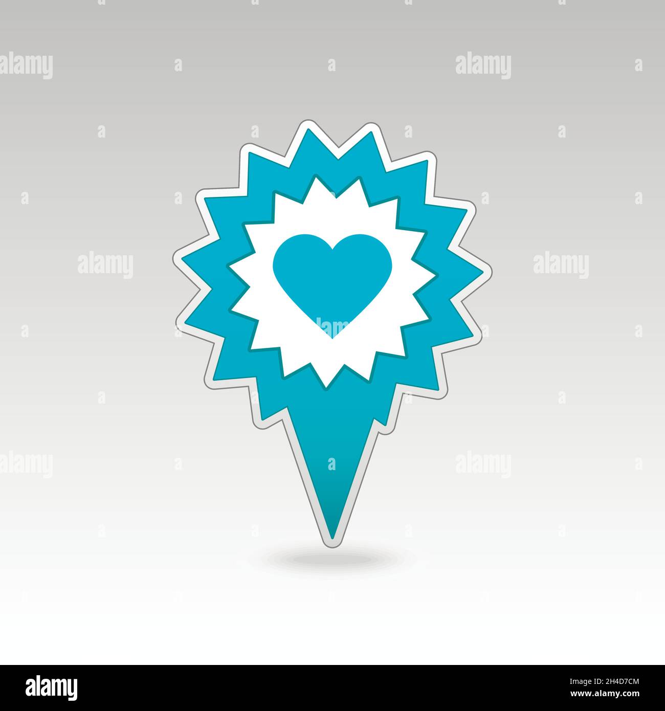 Heart pin map icon. Map pointer. Map markers. Vector illustration EPS10 ...