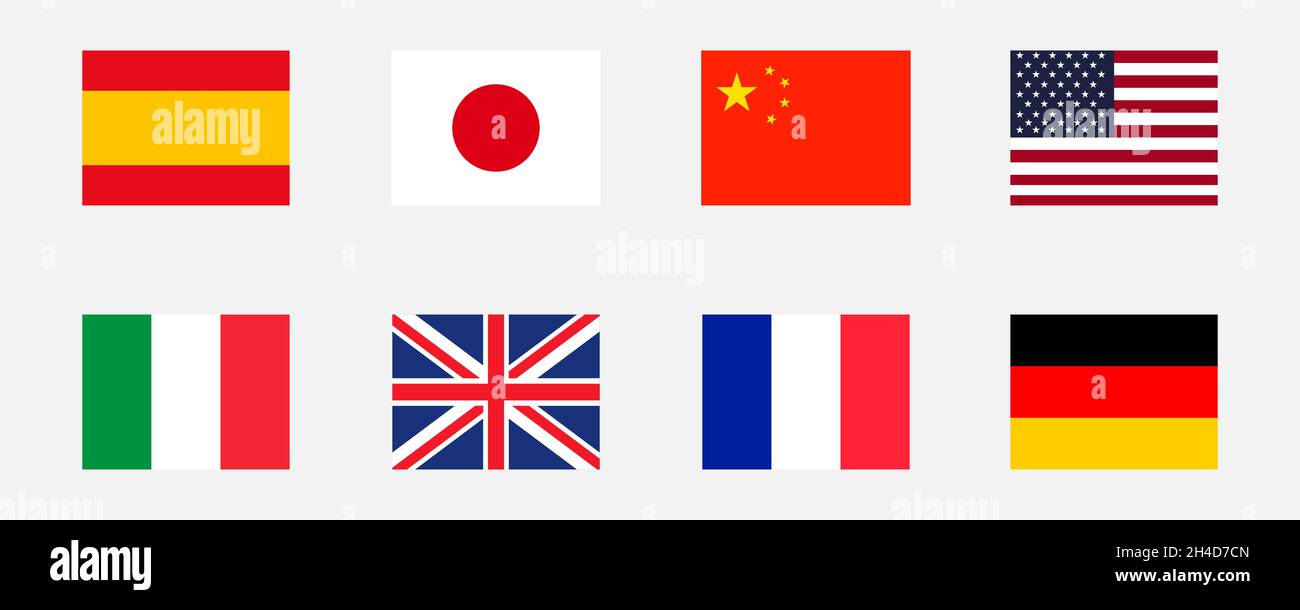 Different national flags great countries Stock Vector Image & Art - Alamy