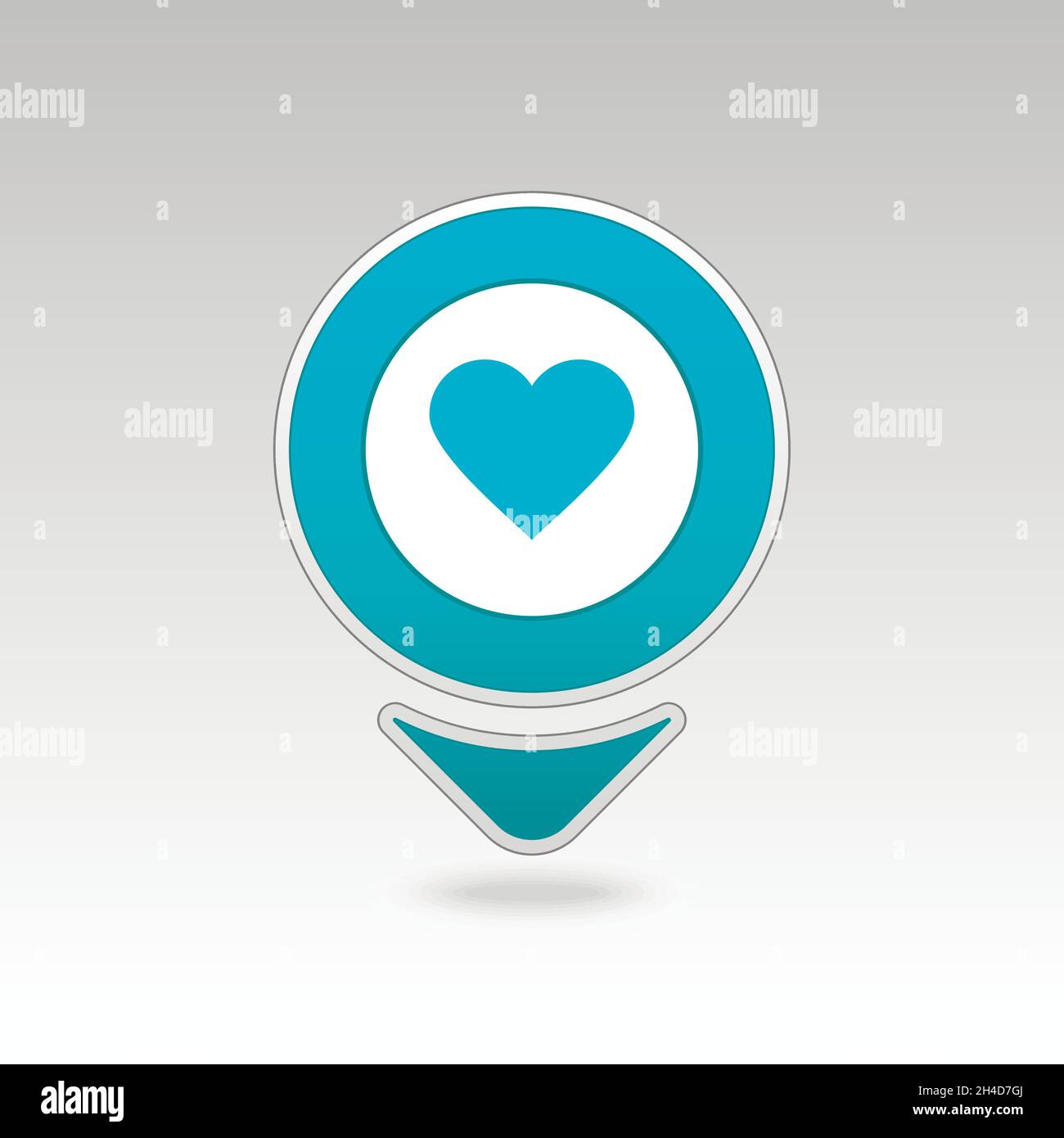 Heart pin map icon. Map pointer. Map markers. Vector illustration EPS10 ...