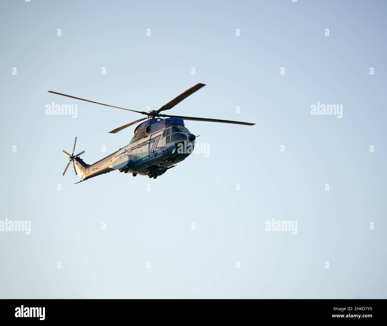 Silhouette helicopter pilot in airplane hi-res stock photography and ...