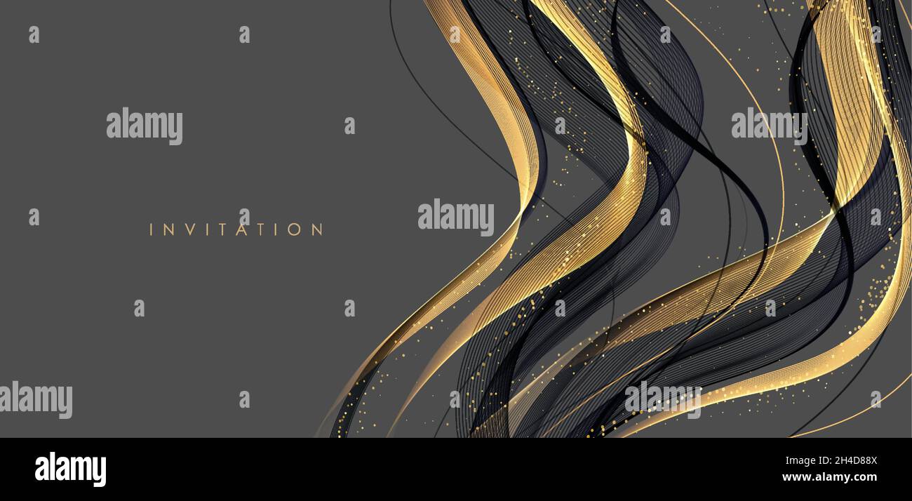 Vector abstract colorful flowing wave lines. Design element for wedding ...