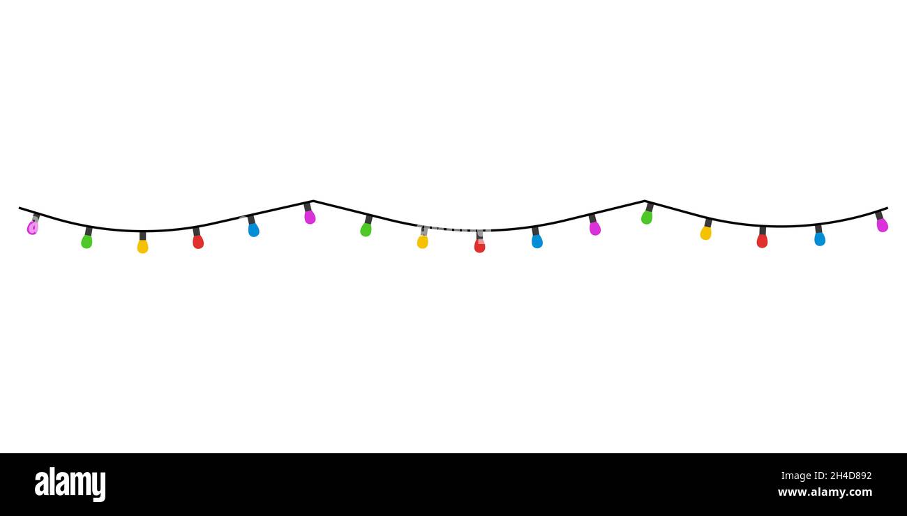 Light bulbs string red white Stock Vector Images - Alamy
