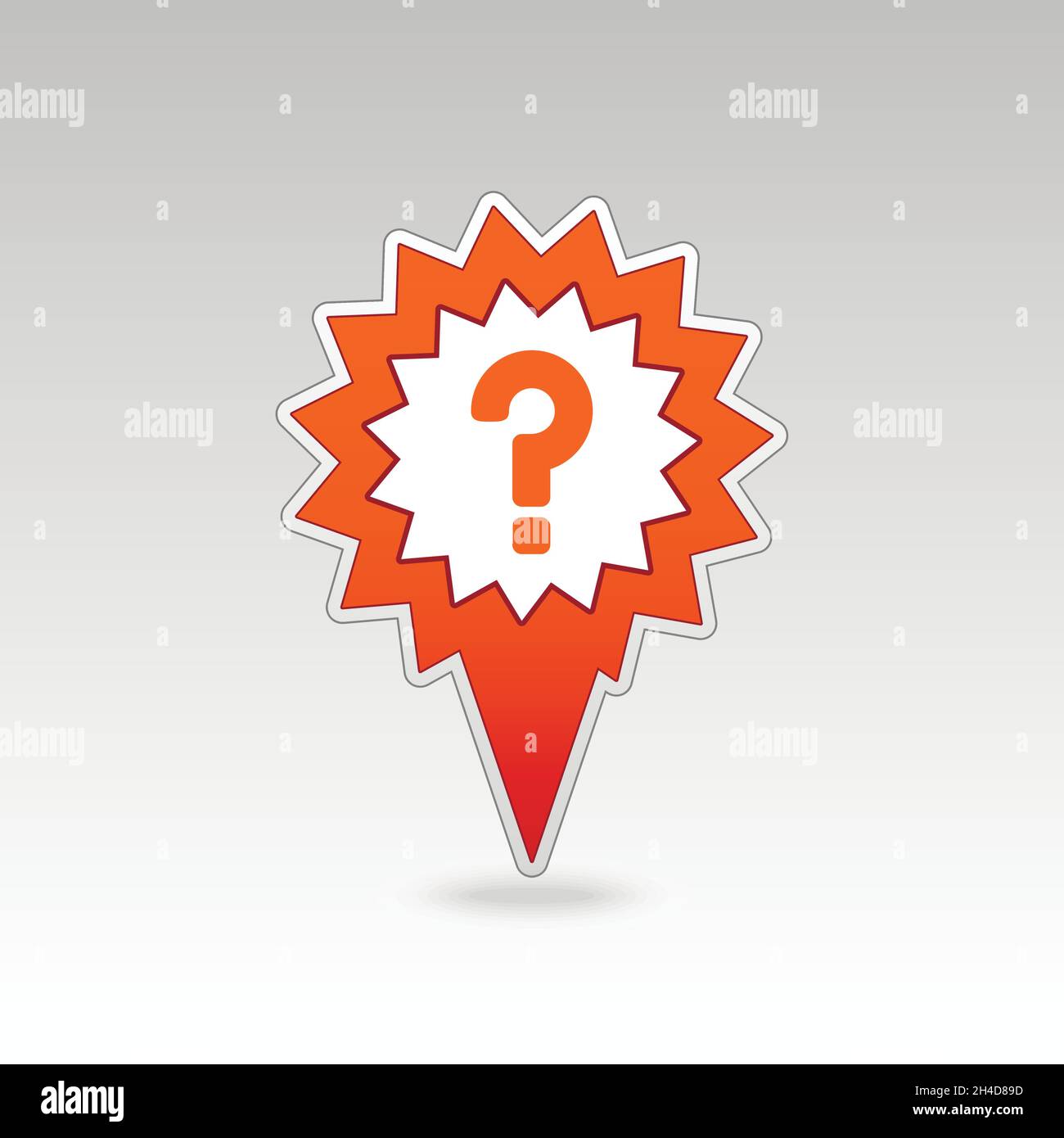 Question mark pin map icon. Map pointer. Map markers. Vector ...