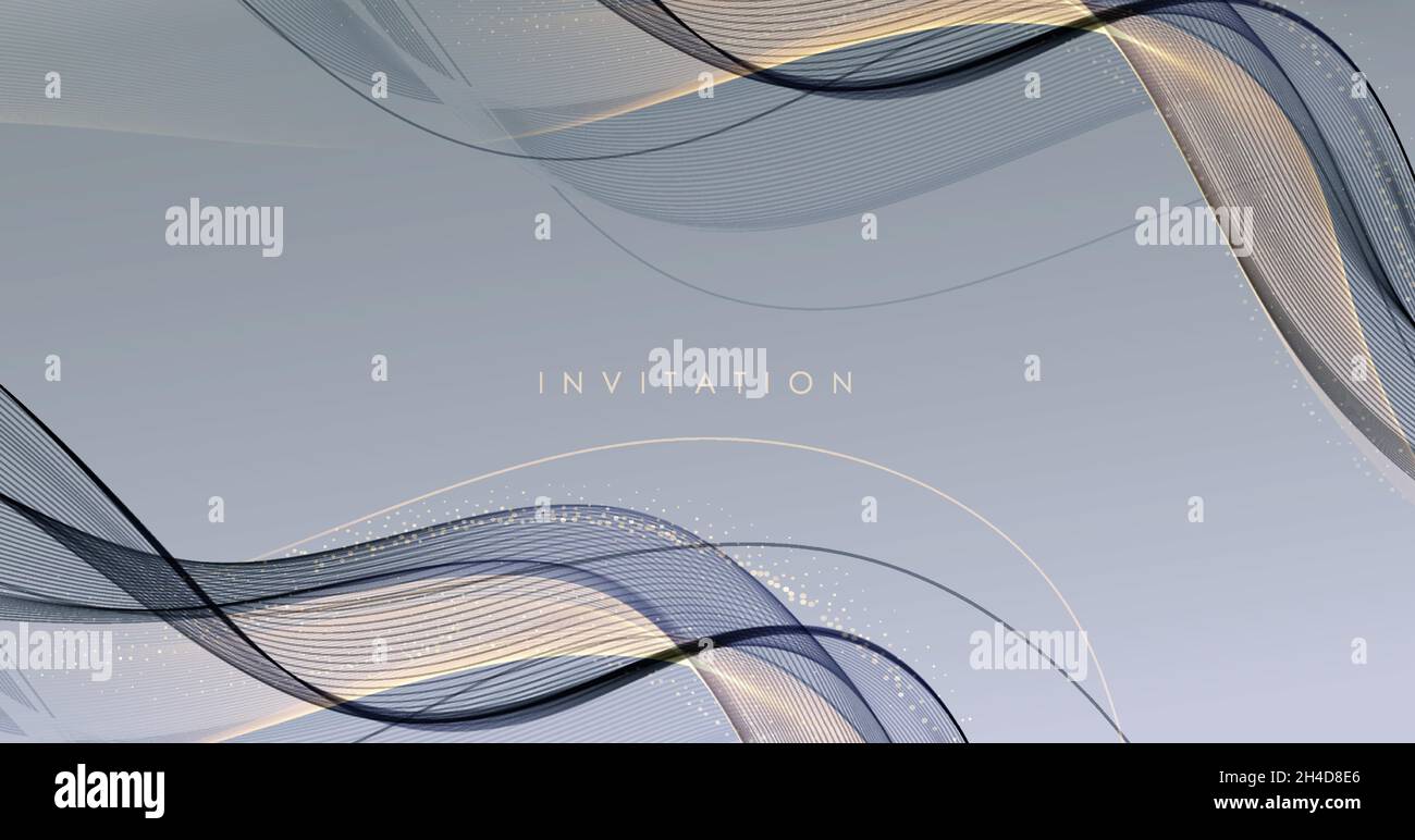 Vector abstract colorful flowing wave lines. Design element for wedding ...