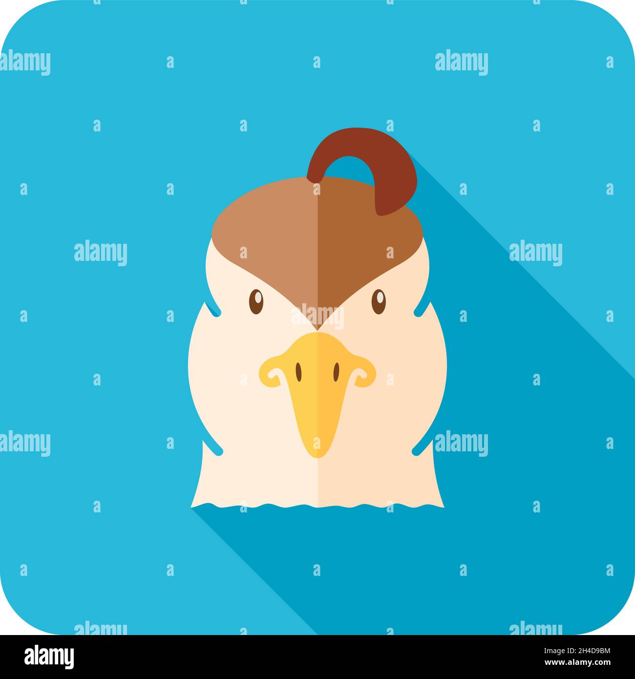 Quail flat icon. Animal head vector symbol eps 10 Stock Vector Image ...