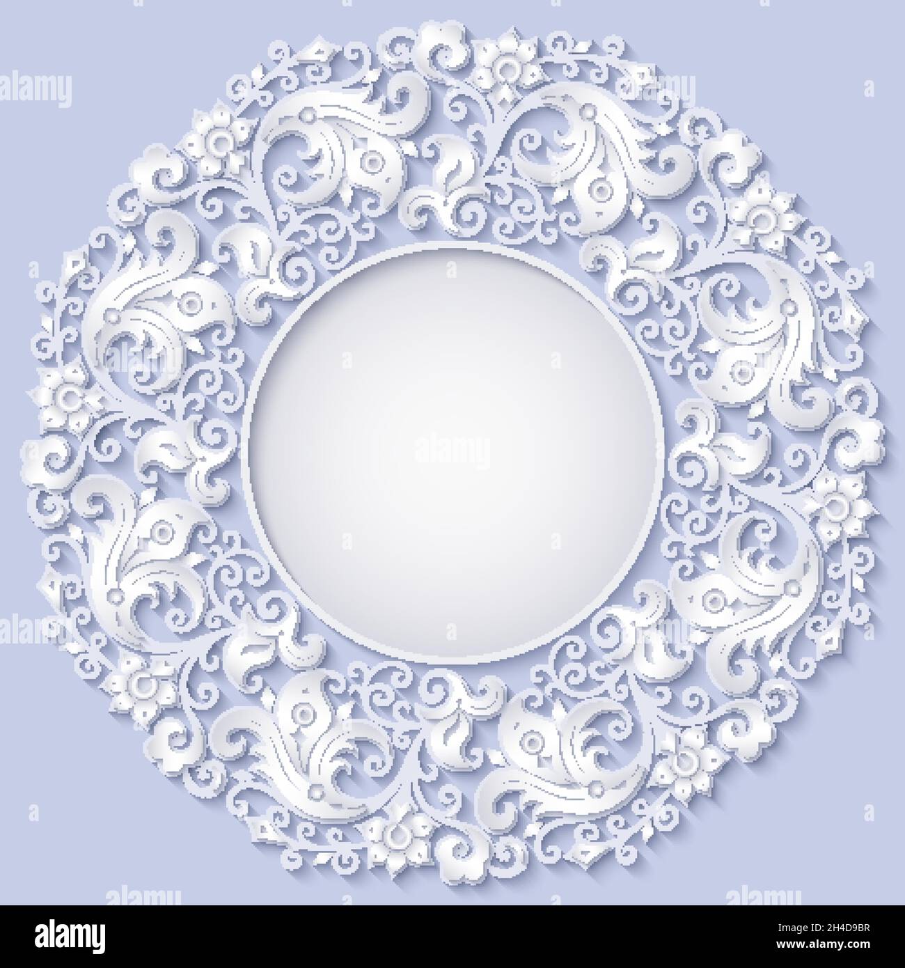 Branch with flowers paper cut vector vintage illustration. Engraved ...