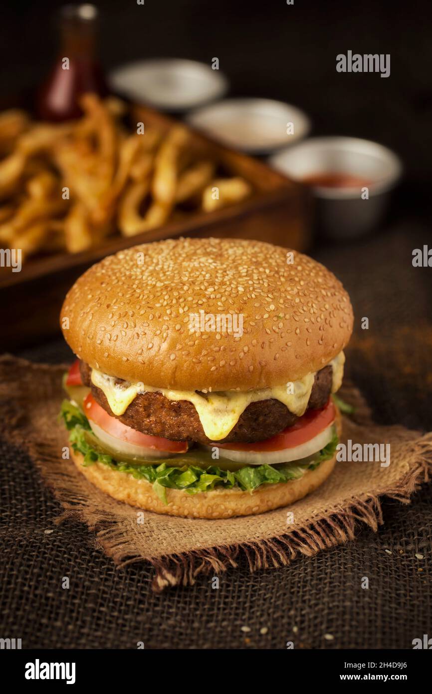 There is nothing sweeter than melted cheese on top of a piece of meat ...