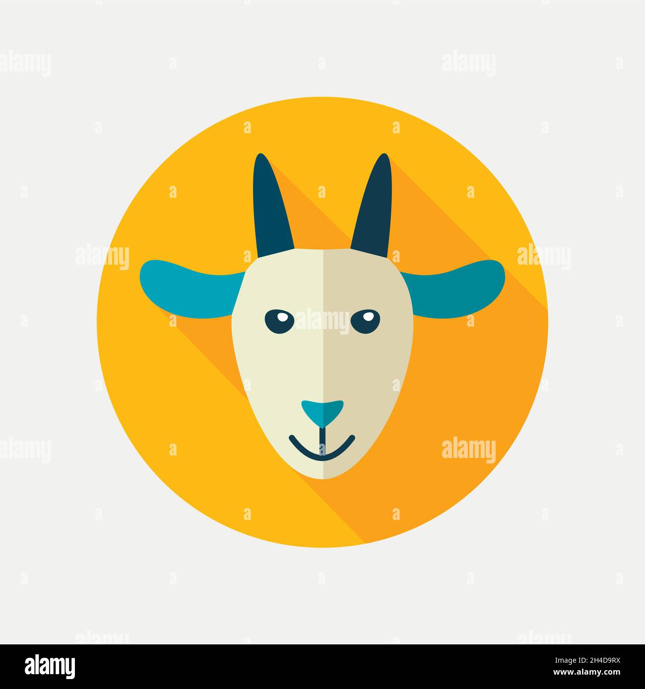 Shadow farm goat Stock Vector Images - Alamy