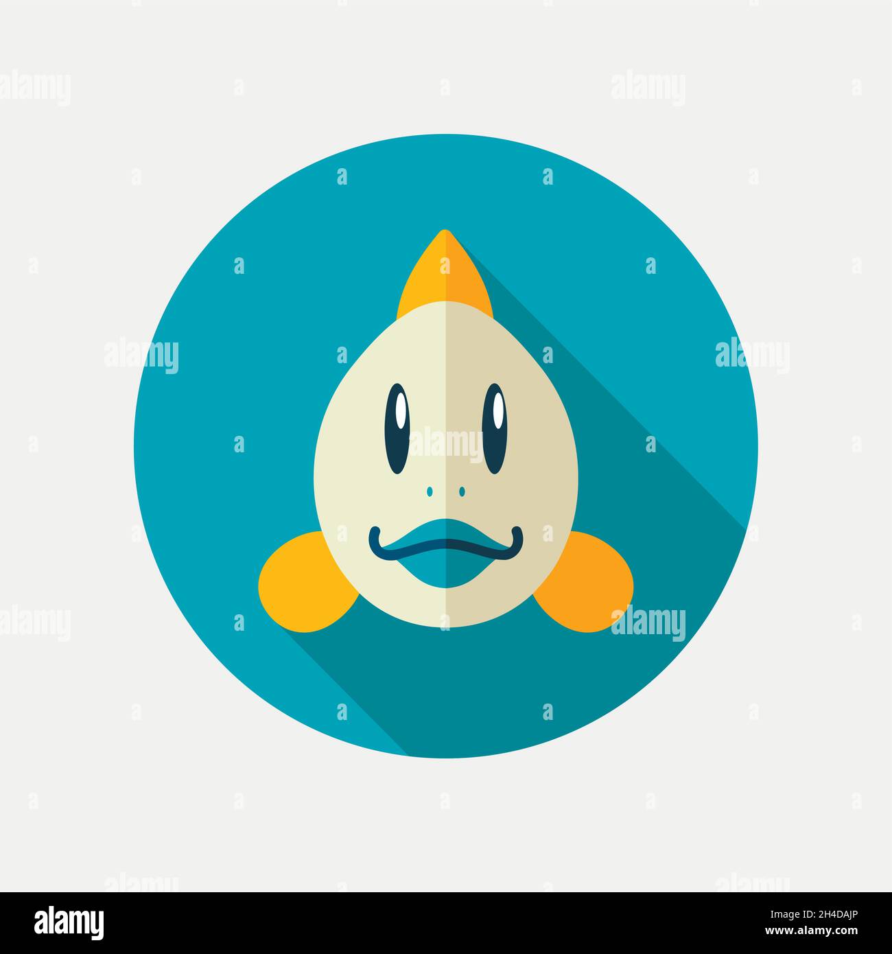 Fish flat icon. Animal head vector illustration, eps 10 Stock Vector ...