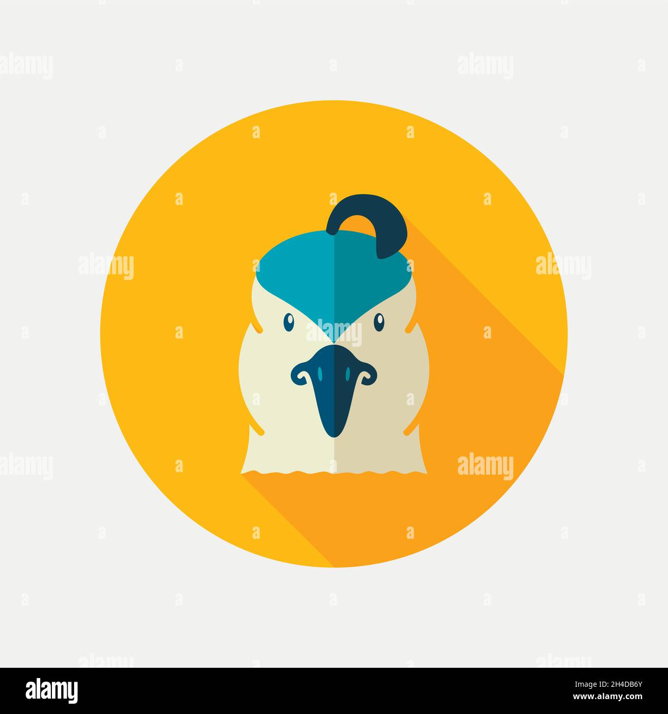 Quail flat icon. Animal head vector symbol eps 10 Stock Vector Image ...