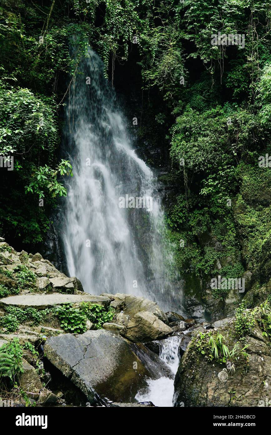Vertical shot of the Sadu Chiru waterfall in Manipur, India Stock Photo ...