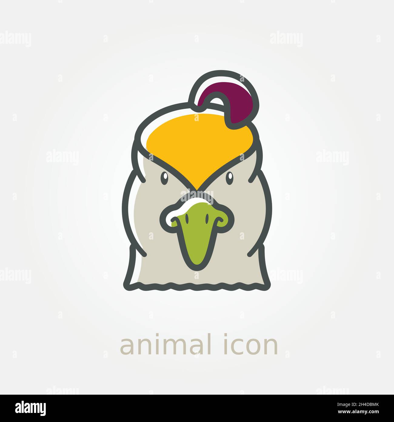Quail flat icon. Animal head vector symbol eps 10 Stock Vector Image ...