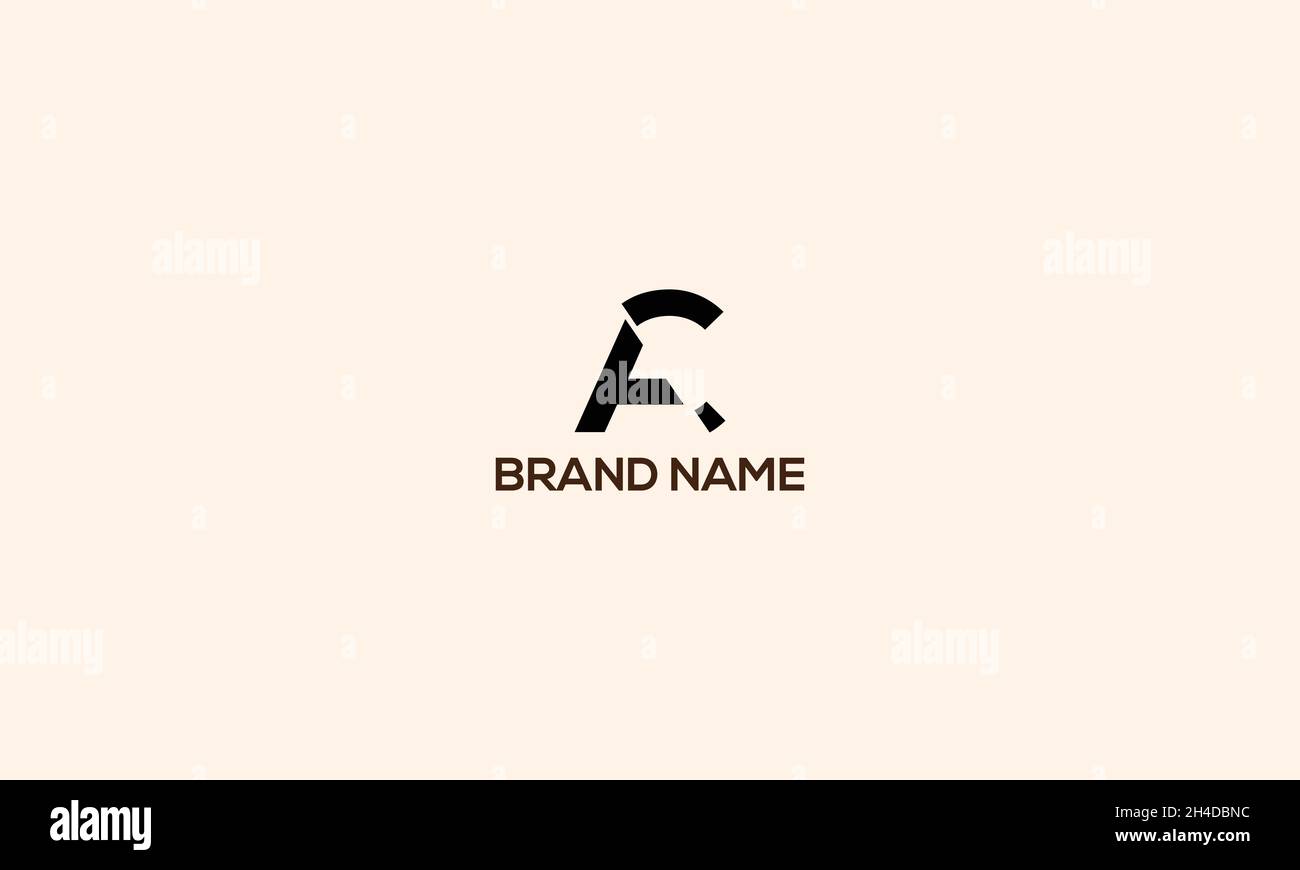 LETTERS AC LOGO DESIGN WITH NEGATIVE SPACE EFFECT FOR ILLUSTRATION USE ...