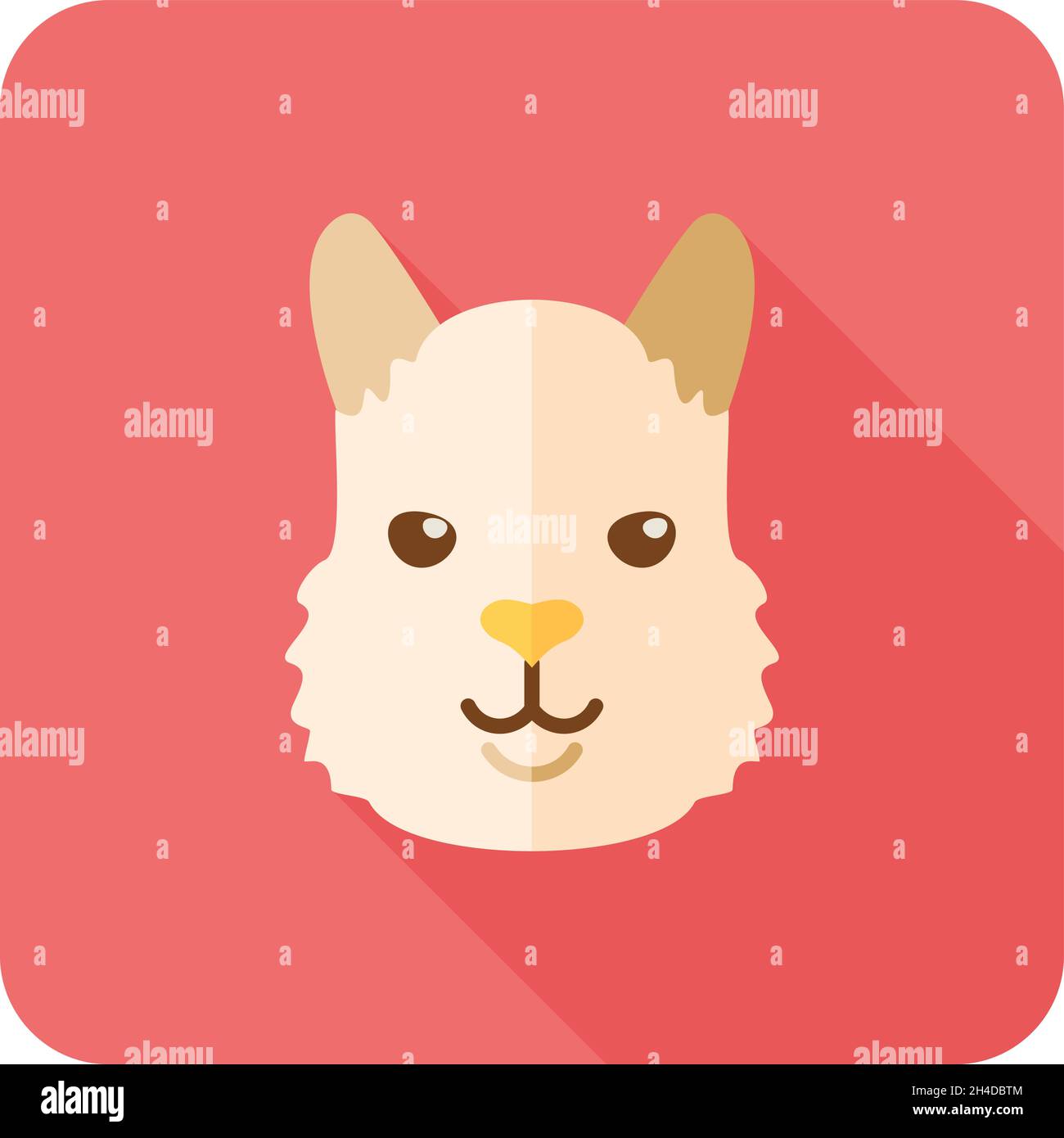 Lama alpaca guanaco flat icon. Animal head vector symbol eps 10 Stock ...
