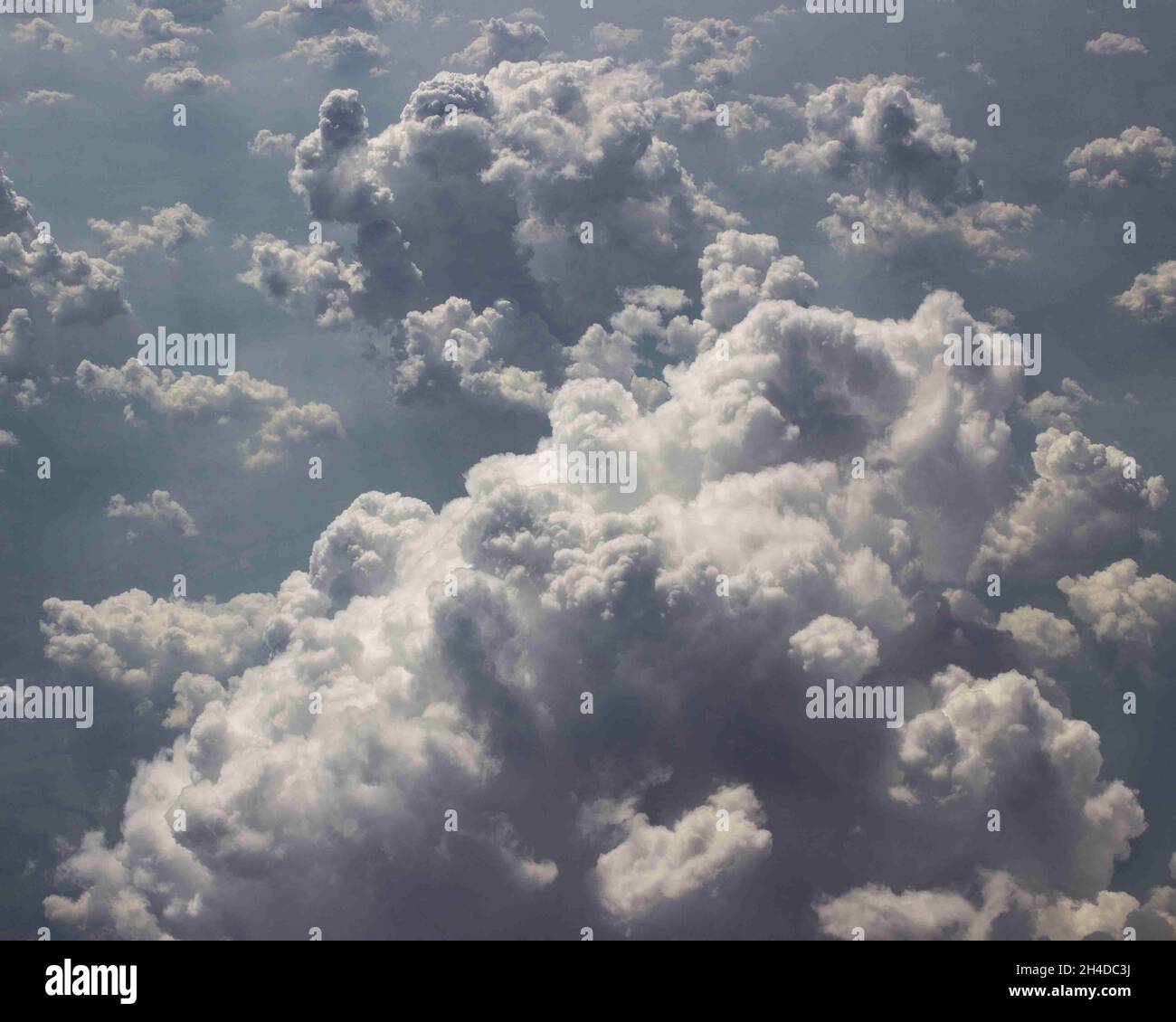 Horizontal photo of a beautiful clouds as seen from the plane Stock ...